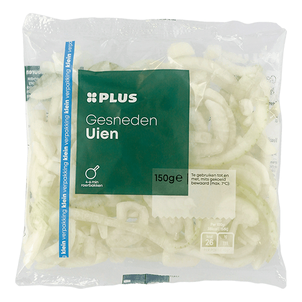 PLUS Uien gesneden Per Zak 150 g