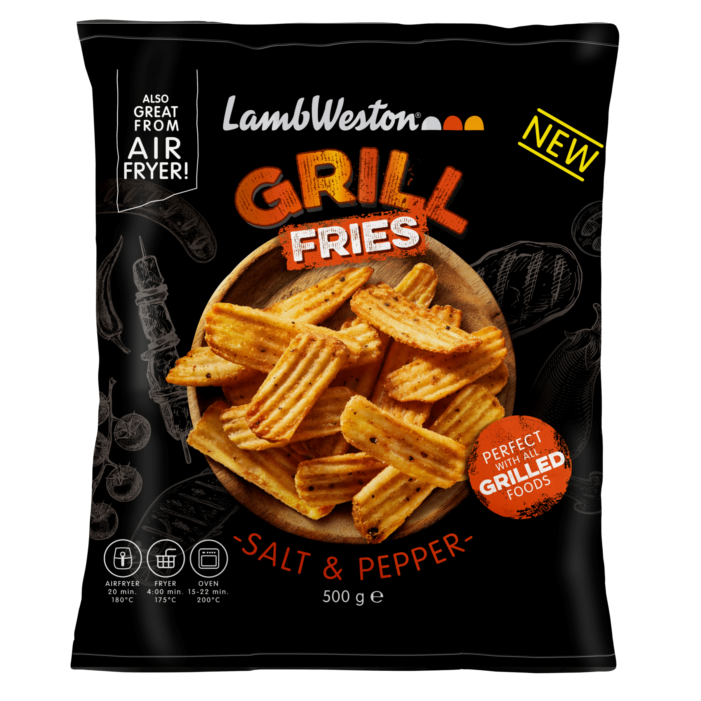 Lamb Weston Grill Fries Per Zak 500 g