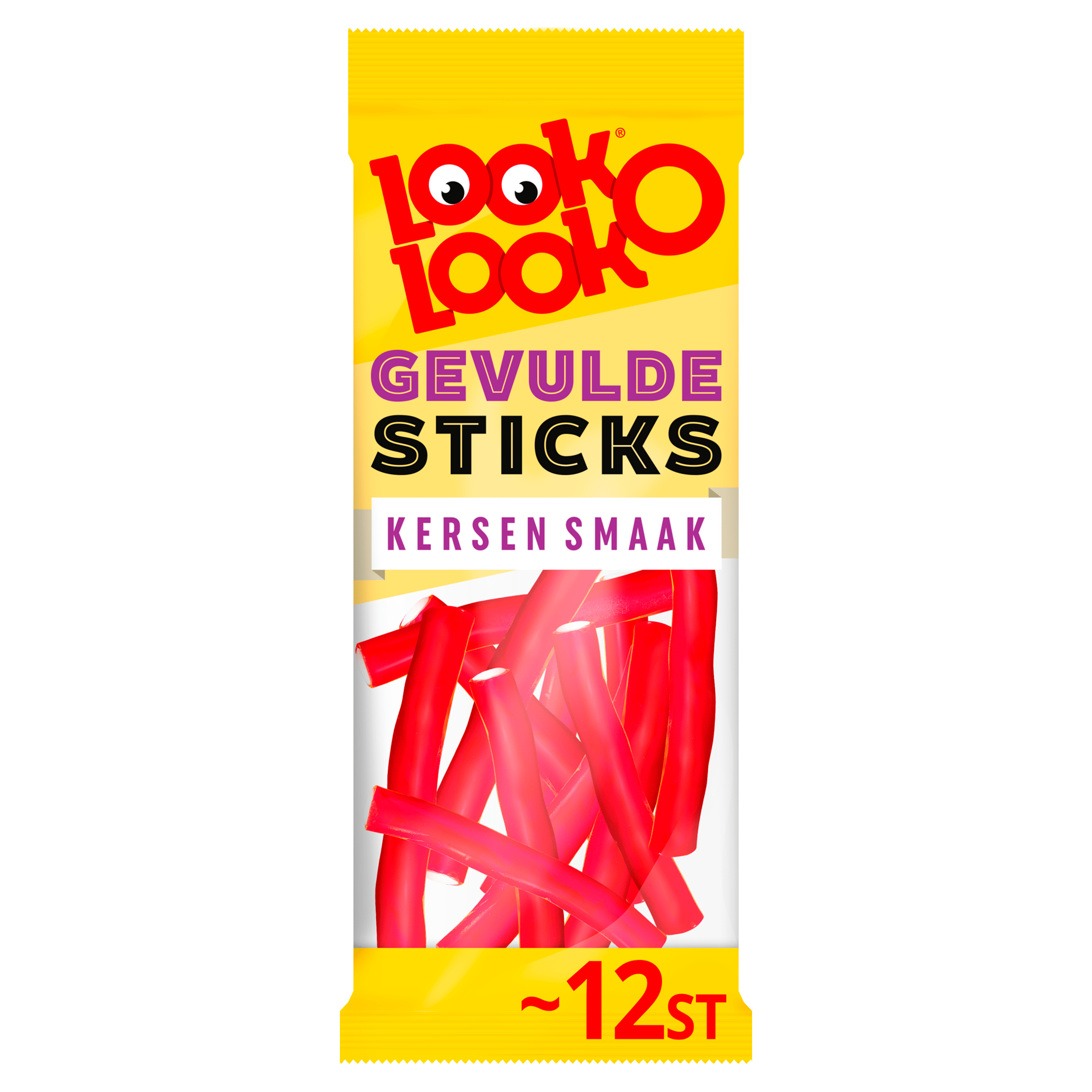 Look o Look Look-O-Look Gevulde Kersen Sticks Per Zak 115 g
