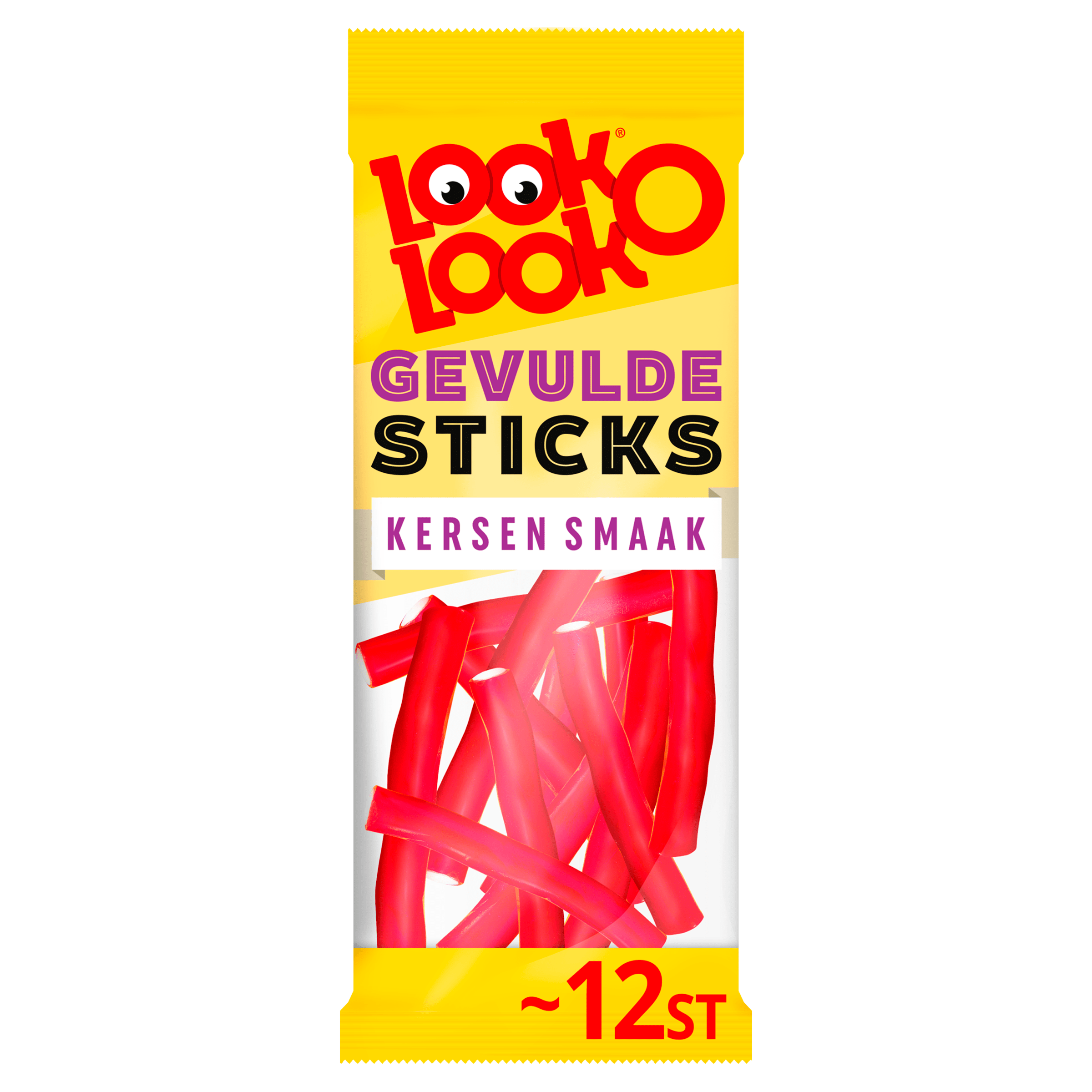 Look o Look Look-O-Look Gevulde Kersen Sticks Per Zak 115 g