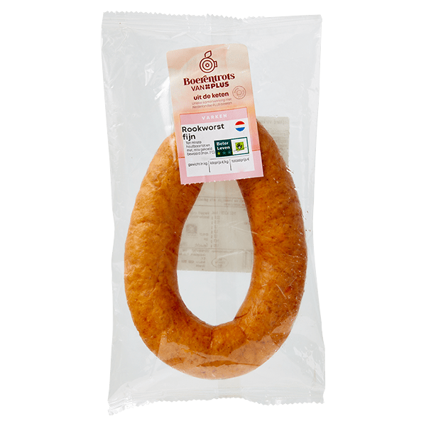 PLUS Boerentrots Verse rookworst fijn Per Wikkel 280 g