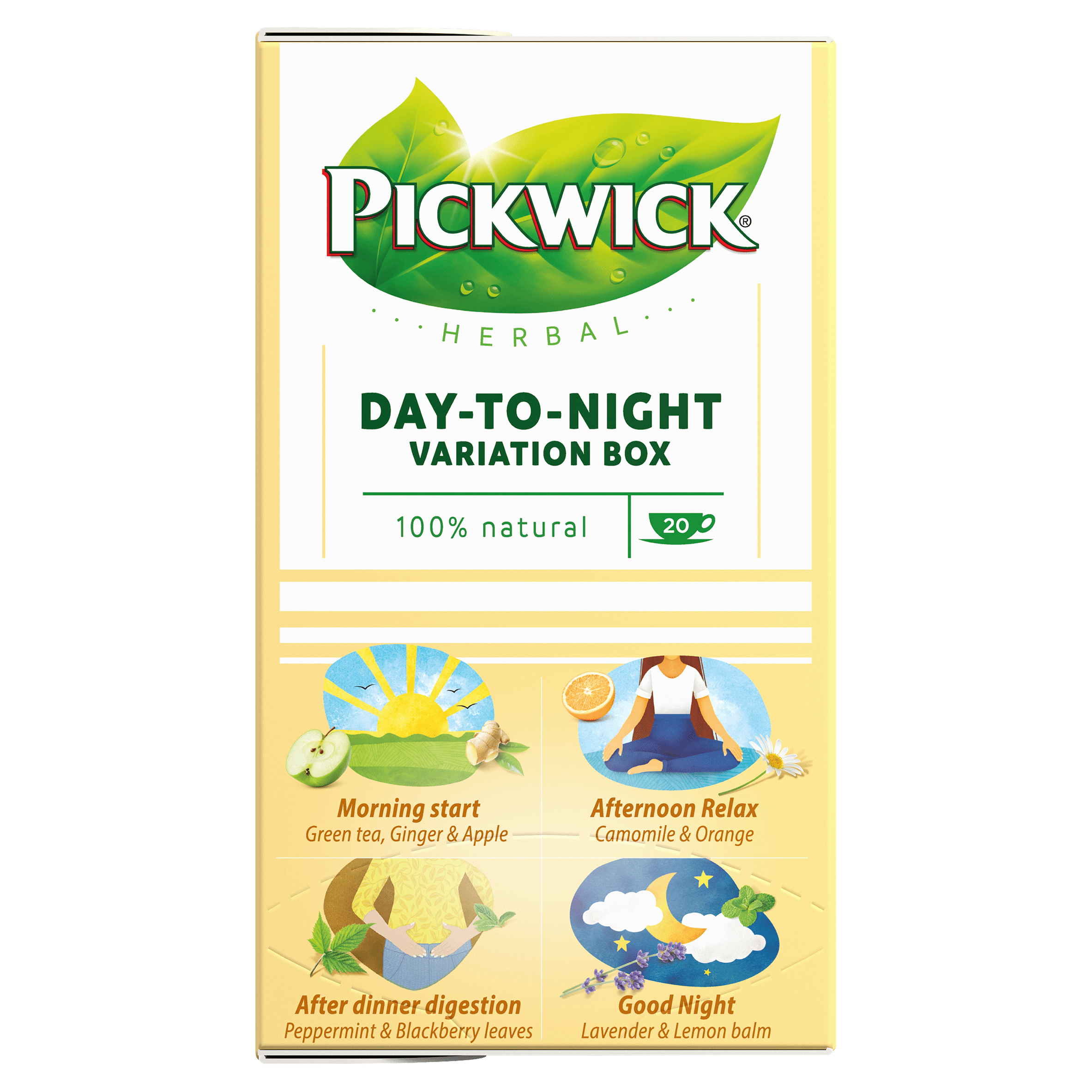 Pickwick Day-to-night Variatiebox kruidenthee Per Doos 20 st