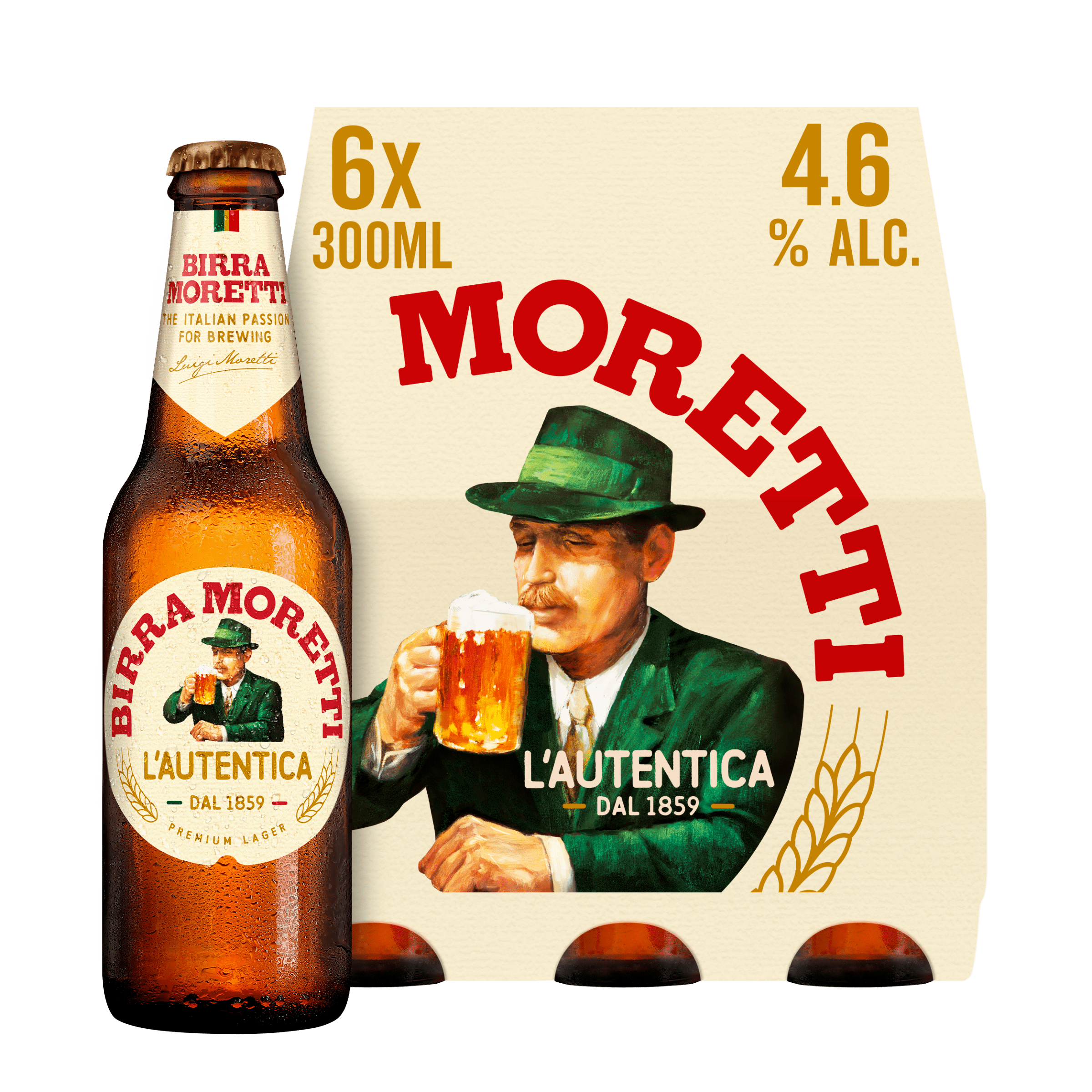 Birra Moretti L'Autentica bier fles Per Set 1800 ml