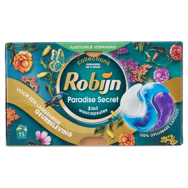 Robijn Capsules paradise secret Per Beker 15 st