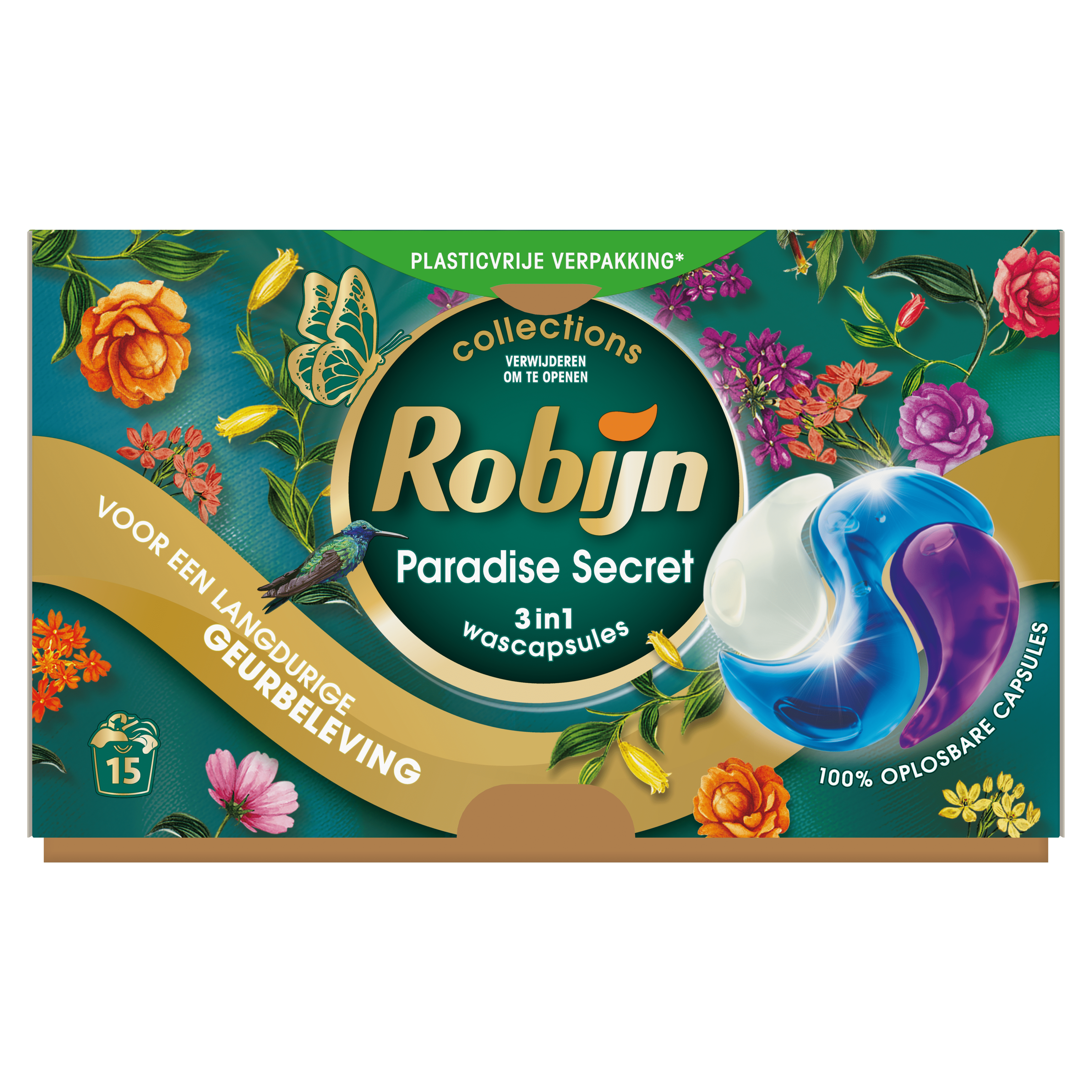 Robijn Capsules paradise secret Per Beker 15 st