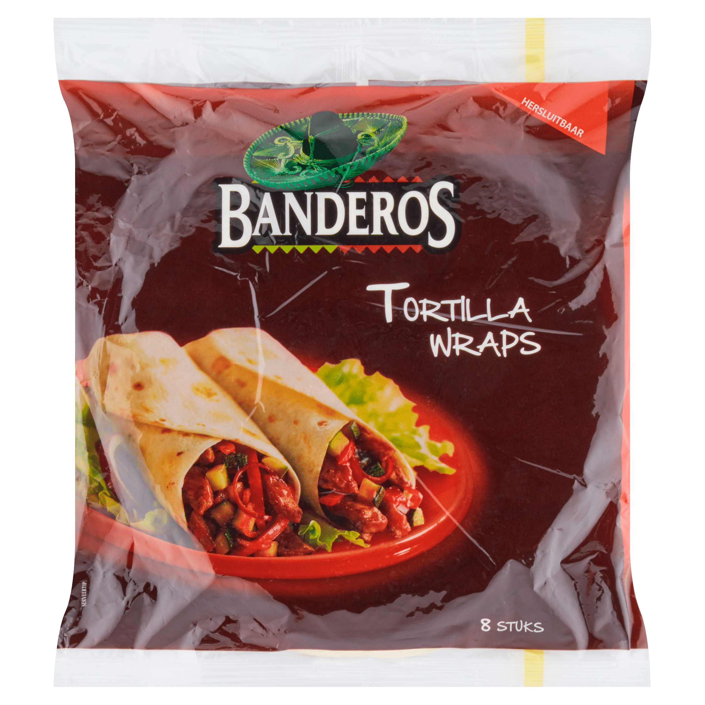 Banderos Wrap tortilla Per Zakje 8 st