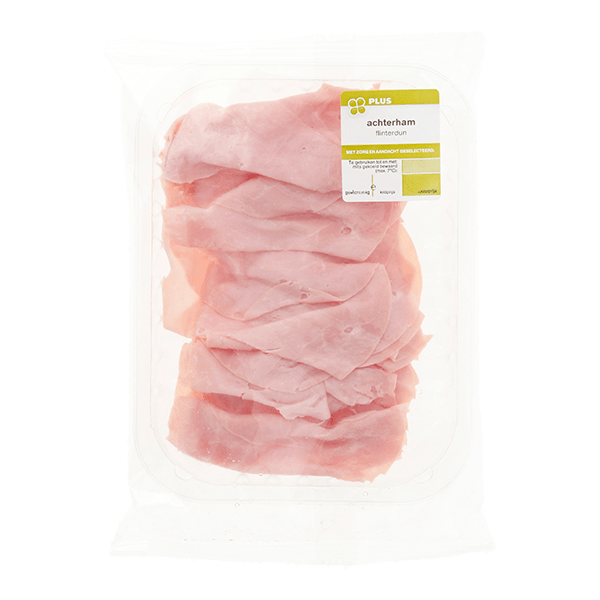 PLUS Achterham flinterdun Per Zakje 100 g