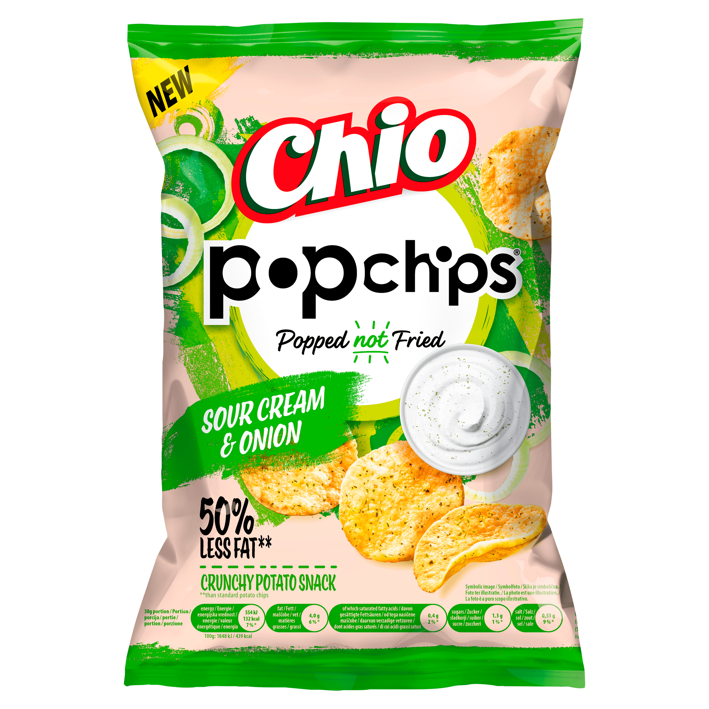 Chio Popchips sour cream and onions Per Zak 70 g