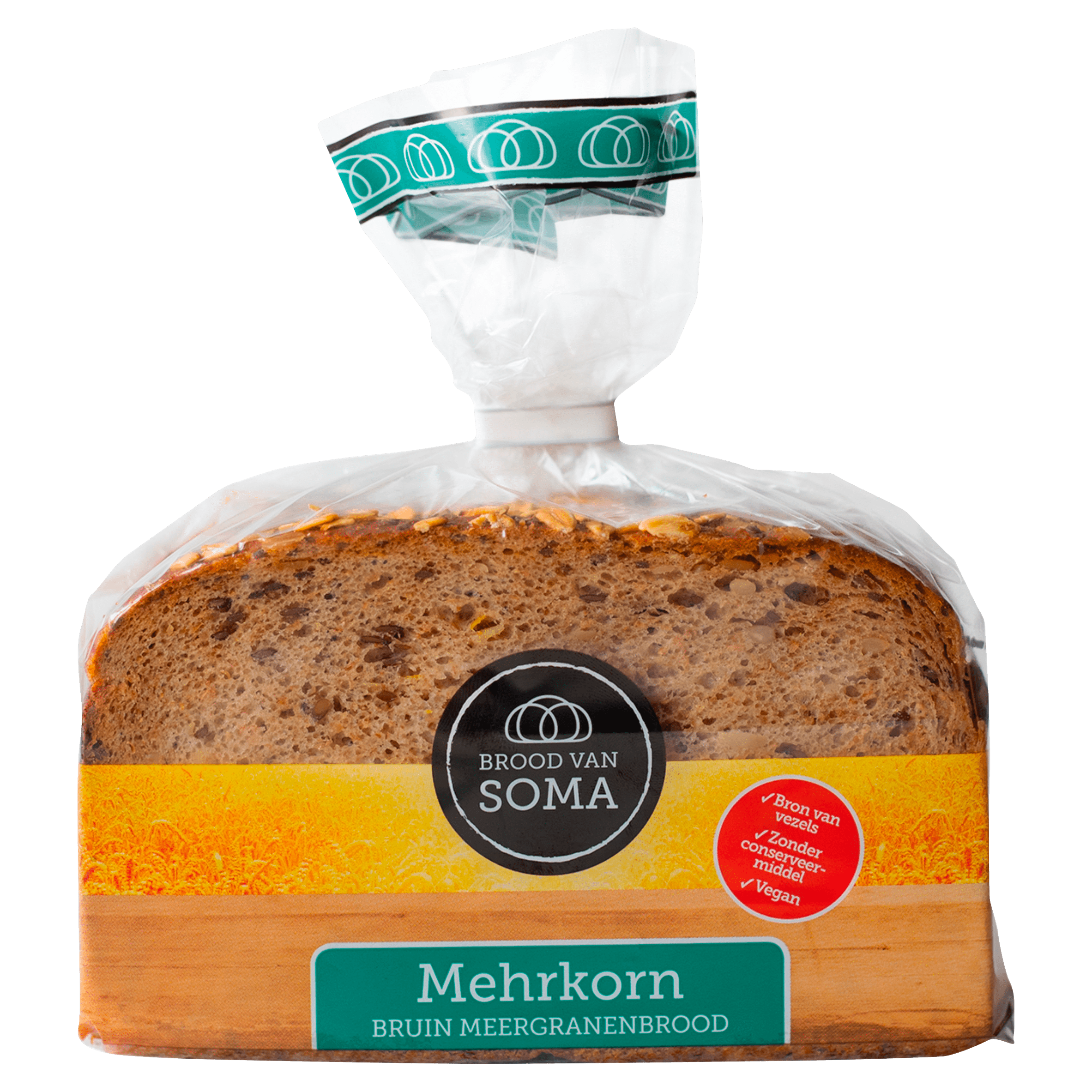 Brood van Soma Mehrkorn bruin meergranenbrood Per Zak 300 g