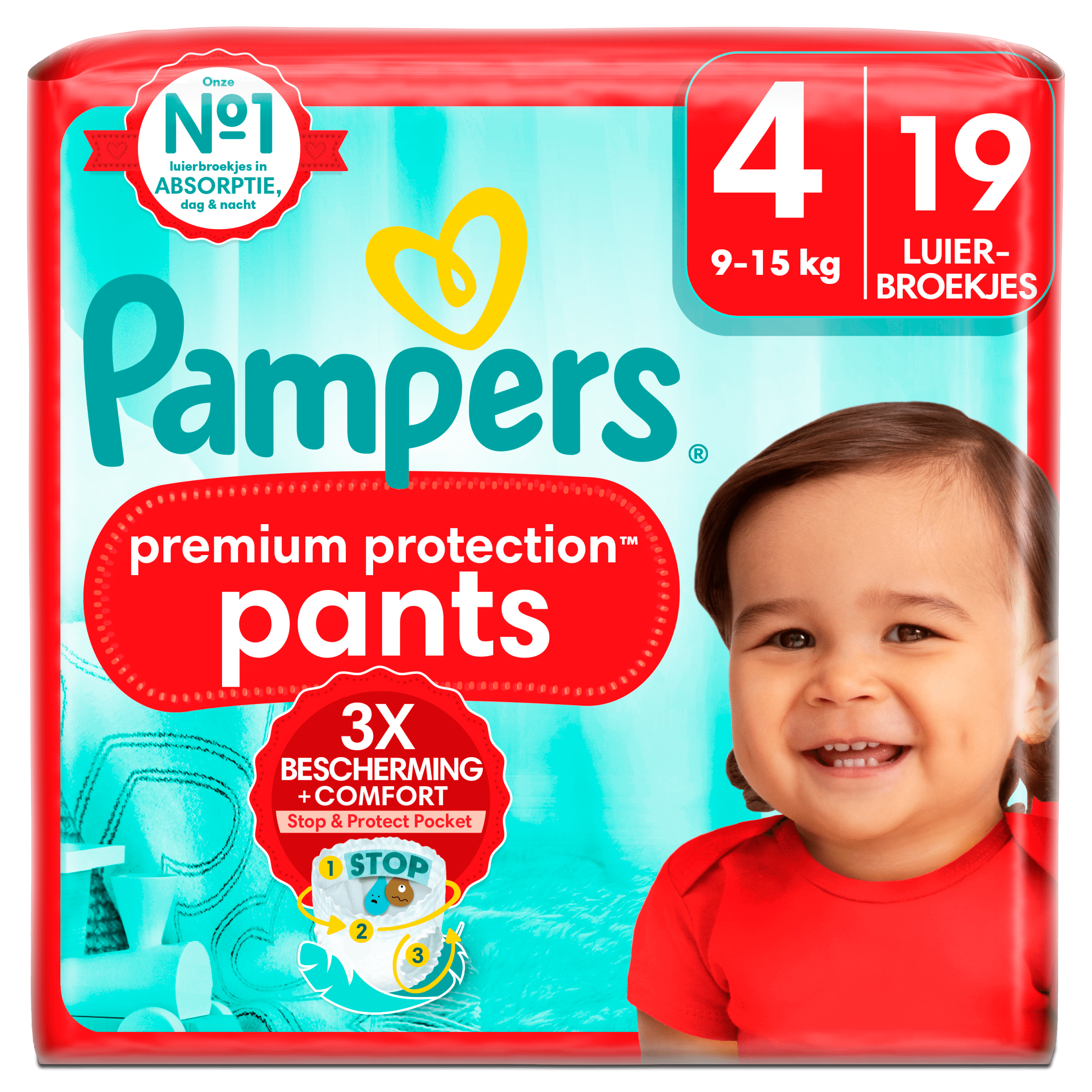 Pampers Premium protection pants maat 4 Per Zak 19 st