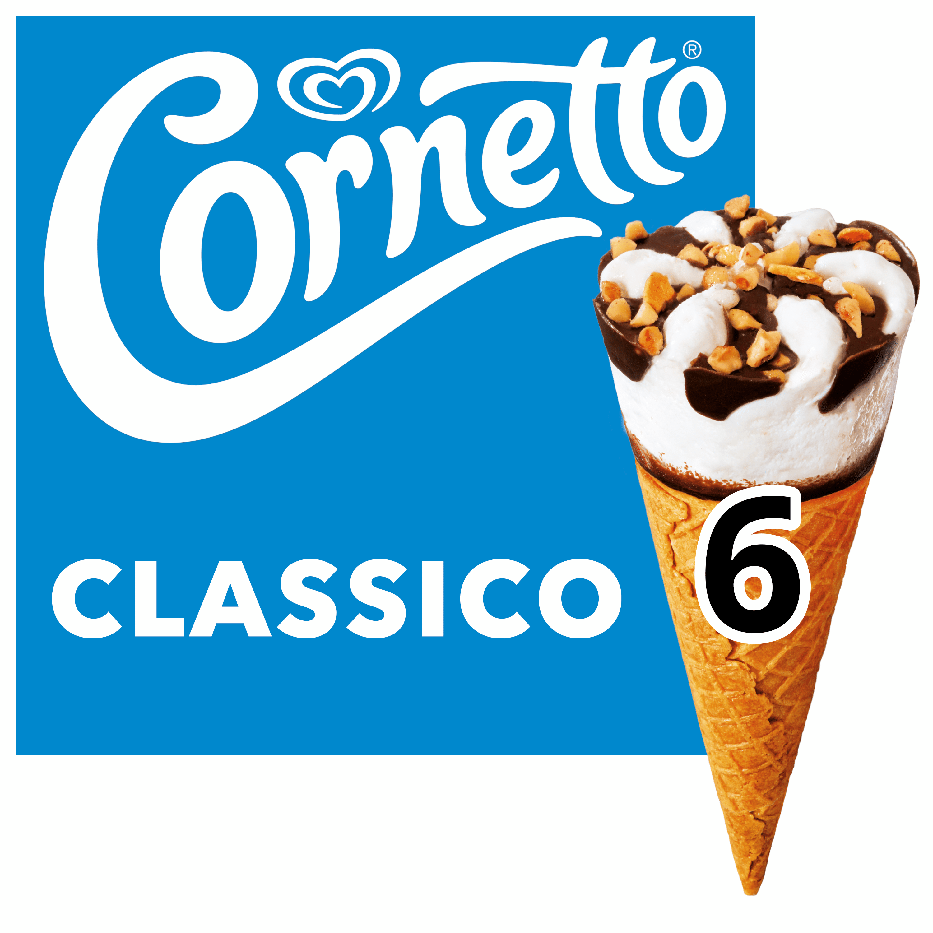 Ola Cornetto classico 6 st Per Doos 540 ml