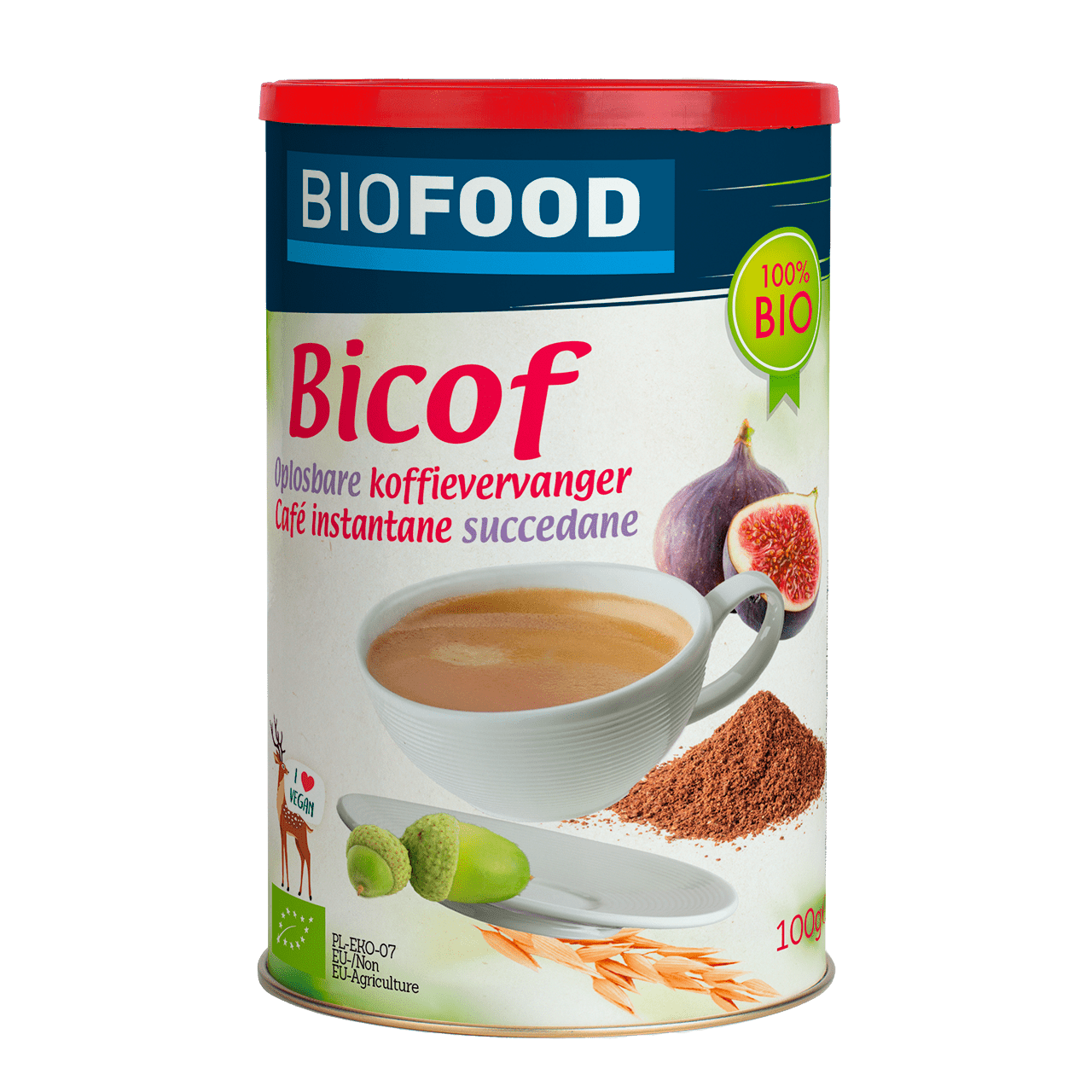 Damhert Biofood Bicof koffievervanger bio Per Pot 100 g