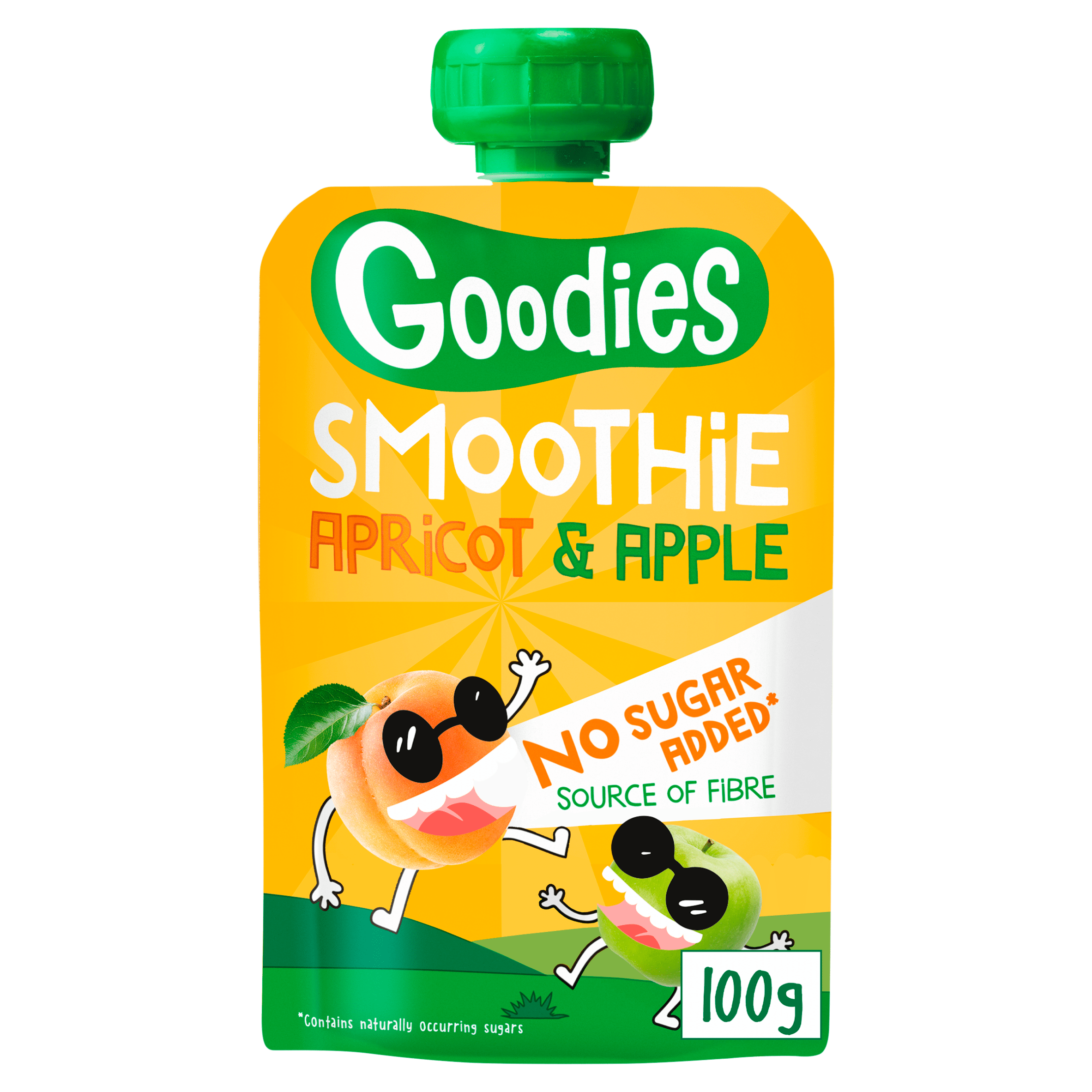 Goodies Knijpfruit Smoothie Abrikoos en Appel Per Stazak 100 g