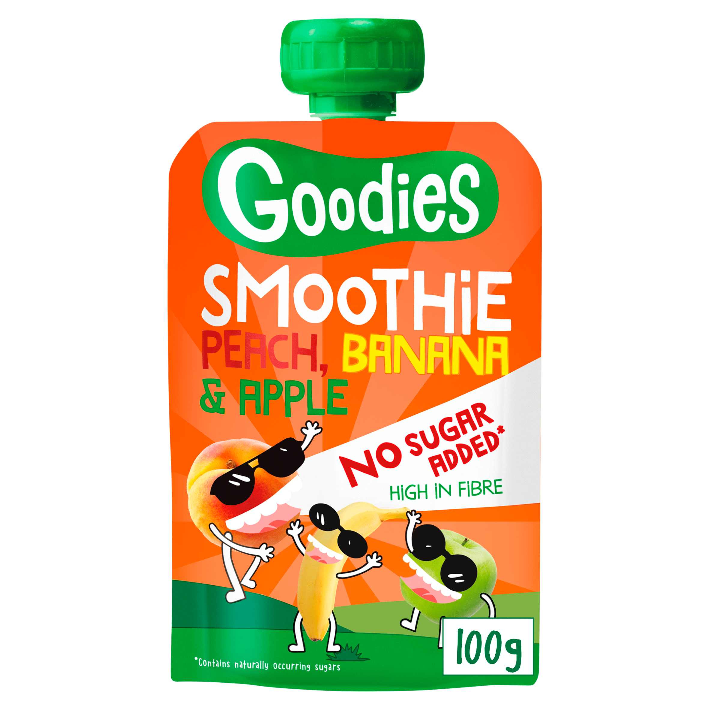 Goodies Knijpfruit Smoothie Perzik Banaan Per Stazak 100 g