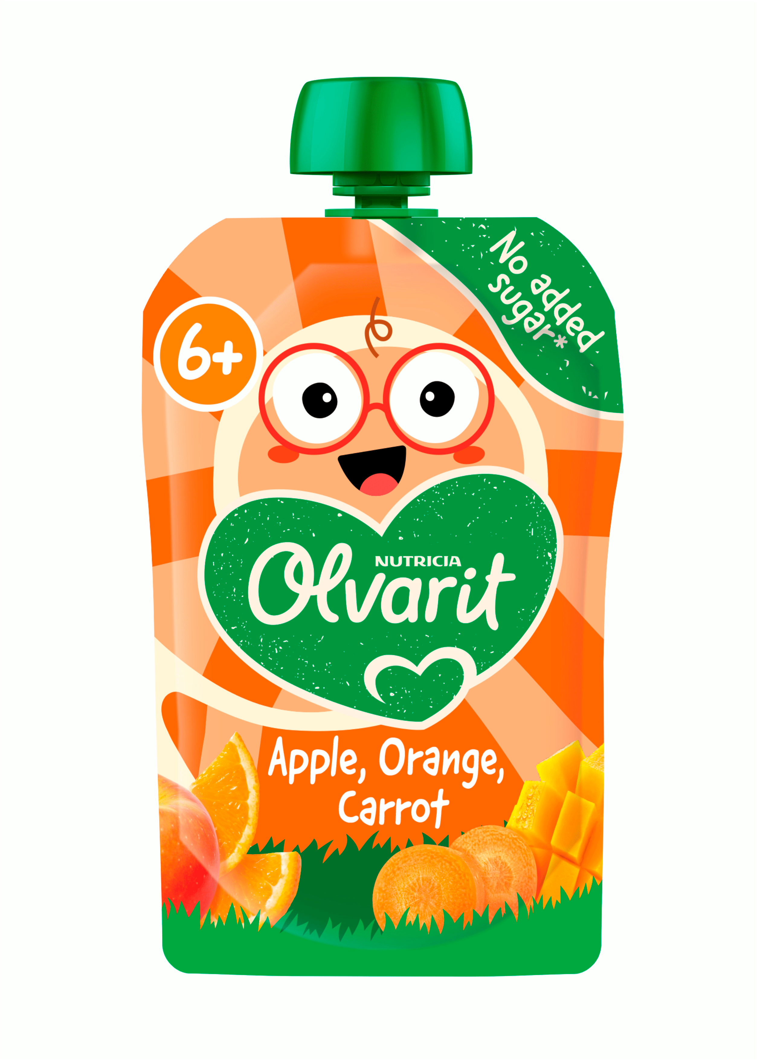 Olvarit 6+ Knijpfruit Appel Sinaasappel Wortel Per Stazak 100 g