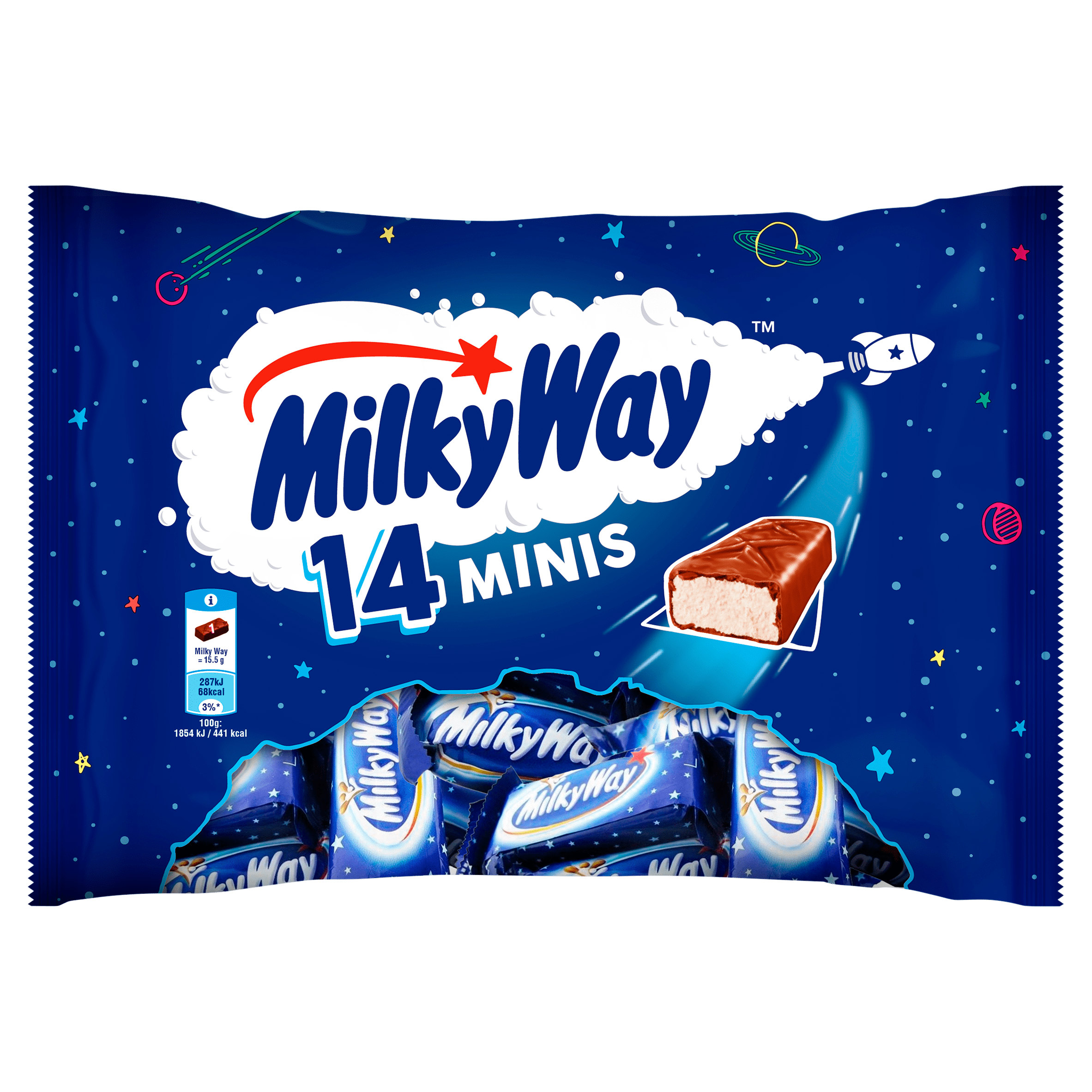Milky Way Melk Chocolade Mini's Repen Per Zak 227 g