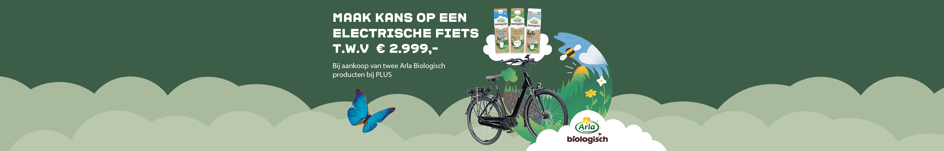 Maak bij aankoop van Arla Biologisch kans op een elektrische fiets t.w ...