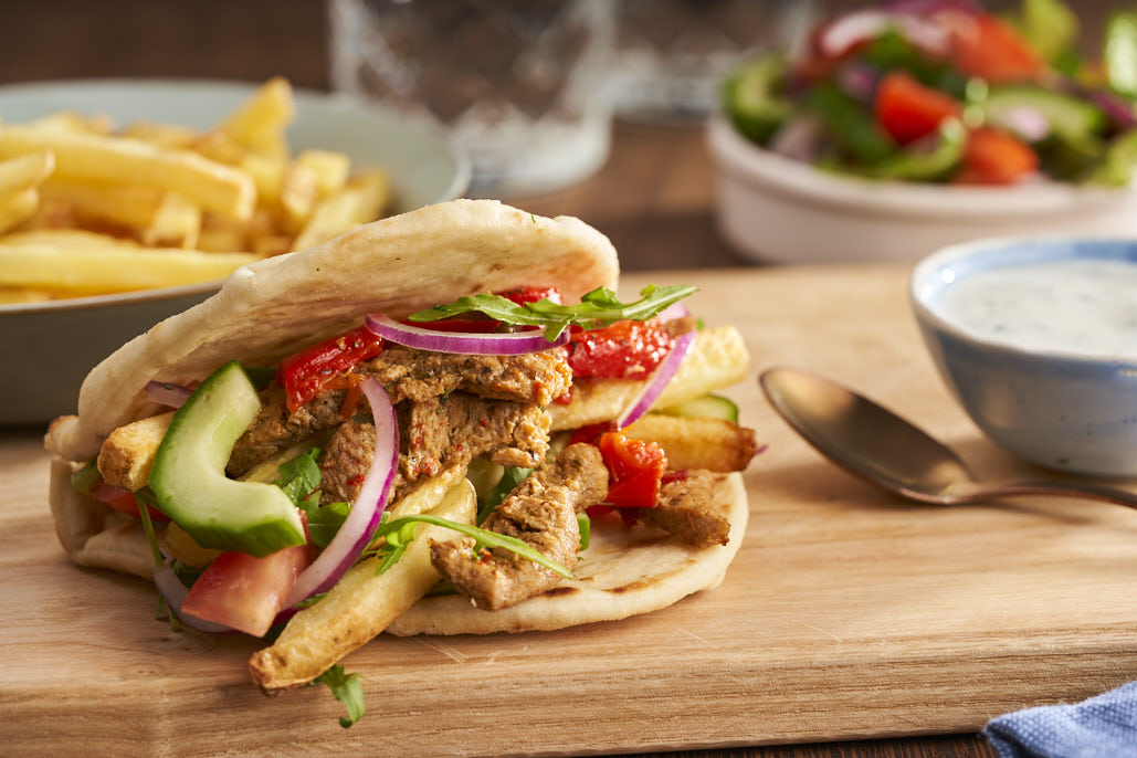 Vega gyros met snelle flatbreads | Recepten | PLUS
