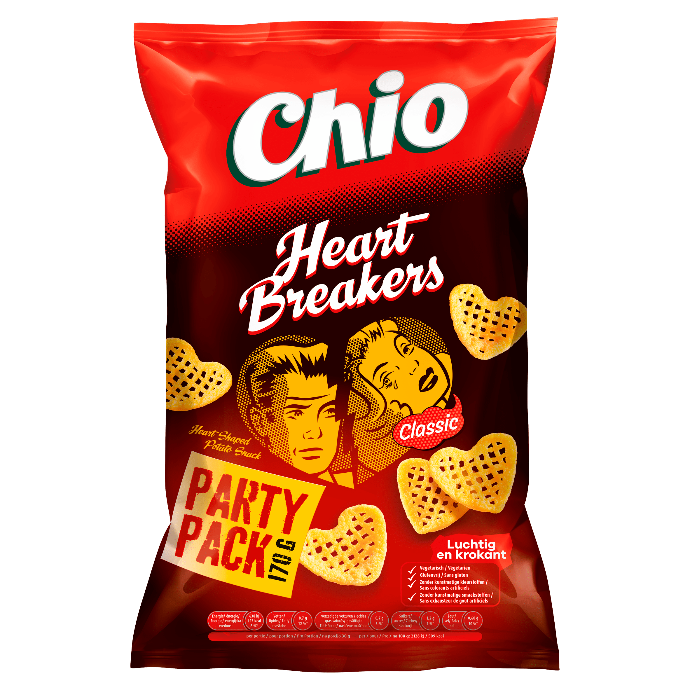 Chio Heartbreakers Partypack Per Zak 170 g