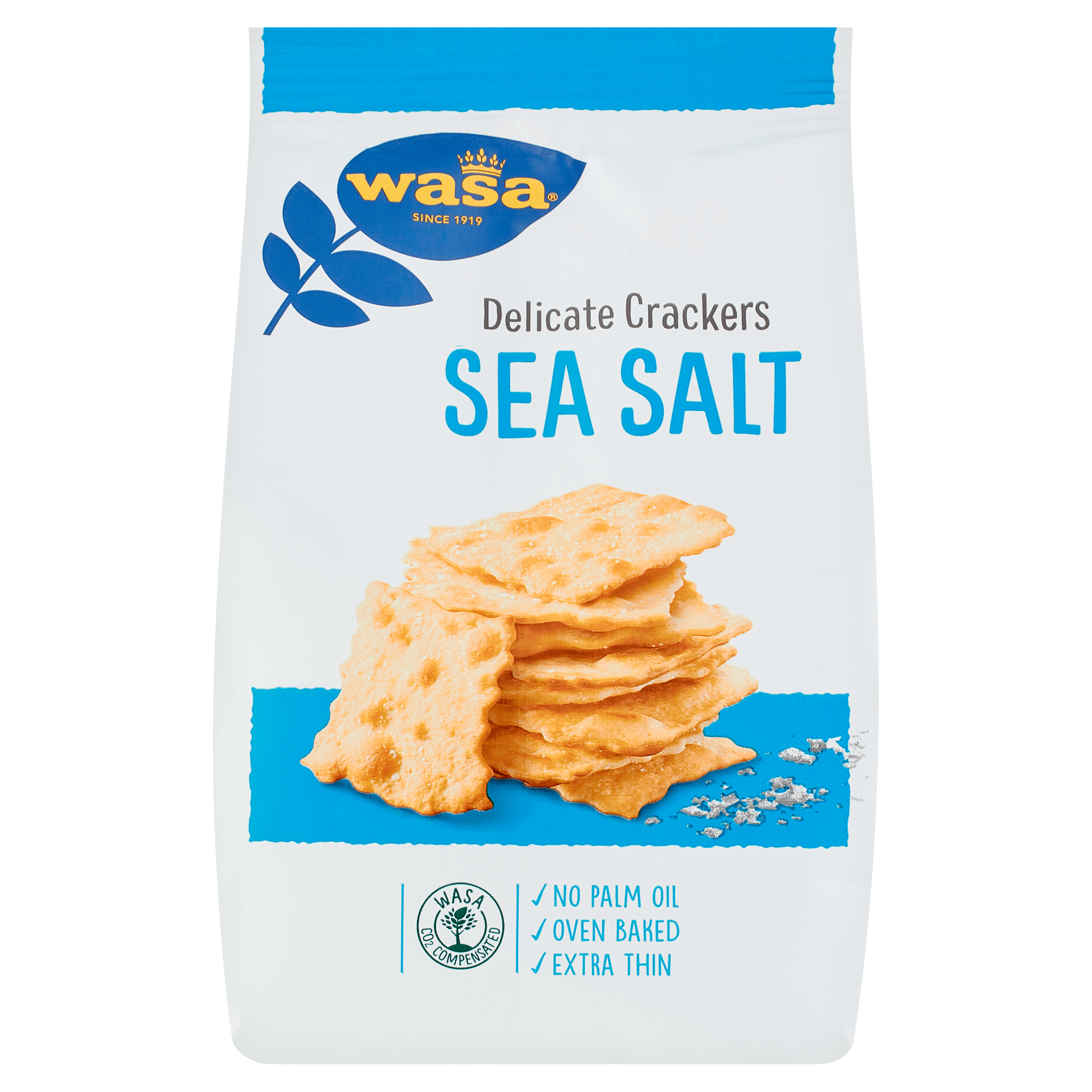 Wasa Delicate Cracker Sea Salt Per Wikkel 180 g