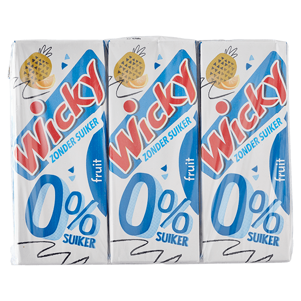 Wicky Fruit 0% suiker 6-pack Per Set 1200 ml