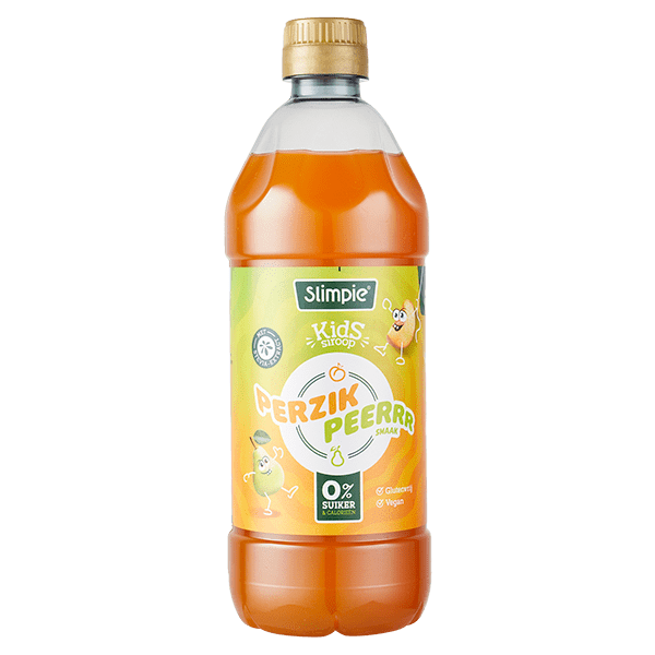 Slimpie Limonadesiroop kids peerrr perzik Per Fles 580 ml