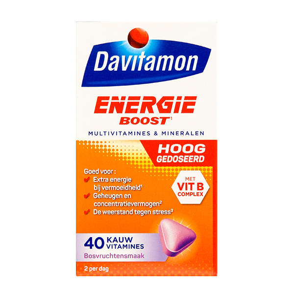 Davitamon Vitamine Energie kauwtablet Per Doos 40 st