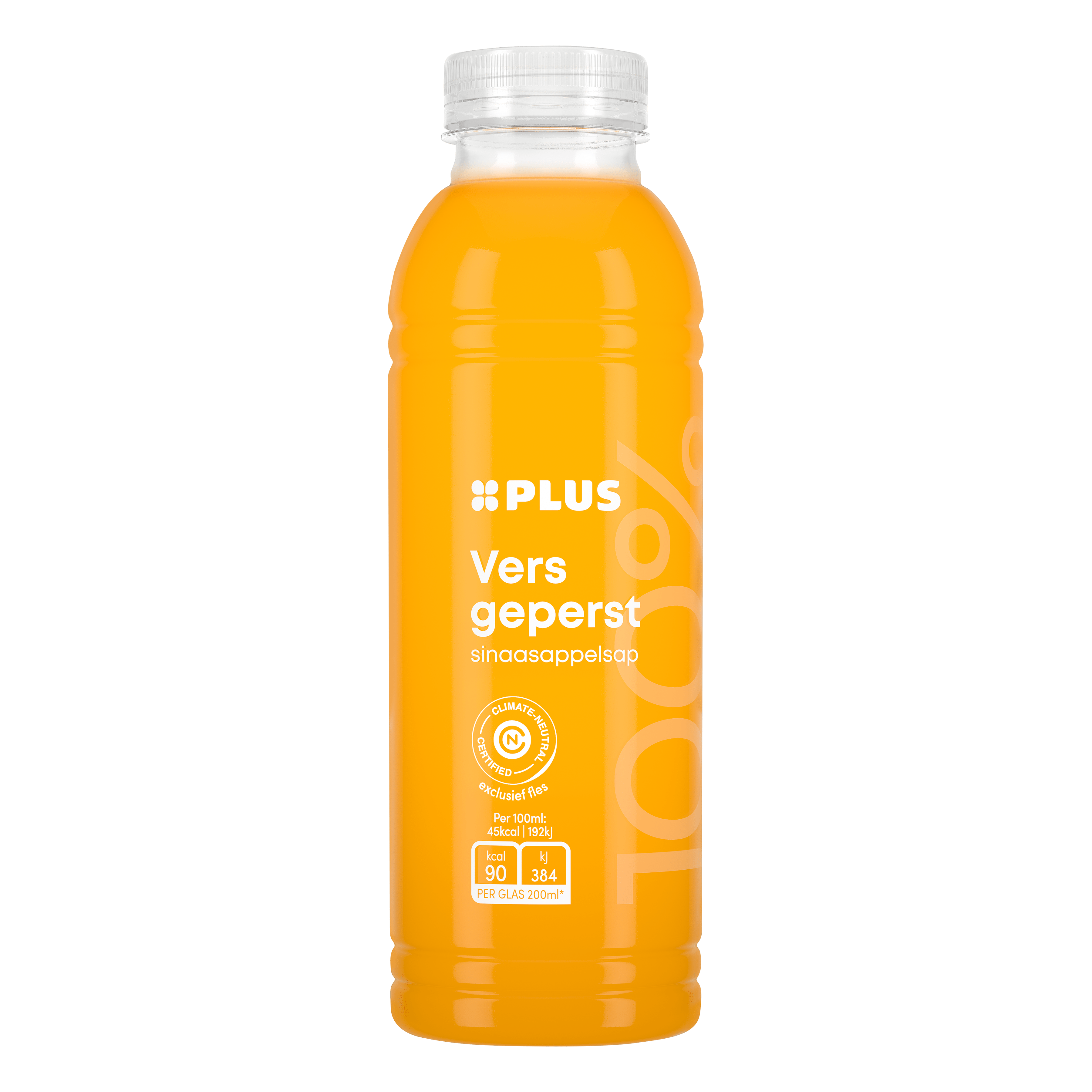 PLUS 100% zelf geperst sinaasappelsap Per Fles 500 ml