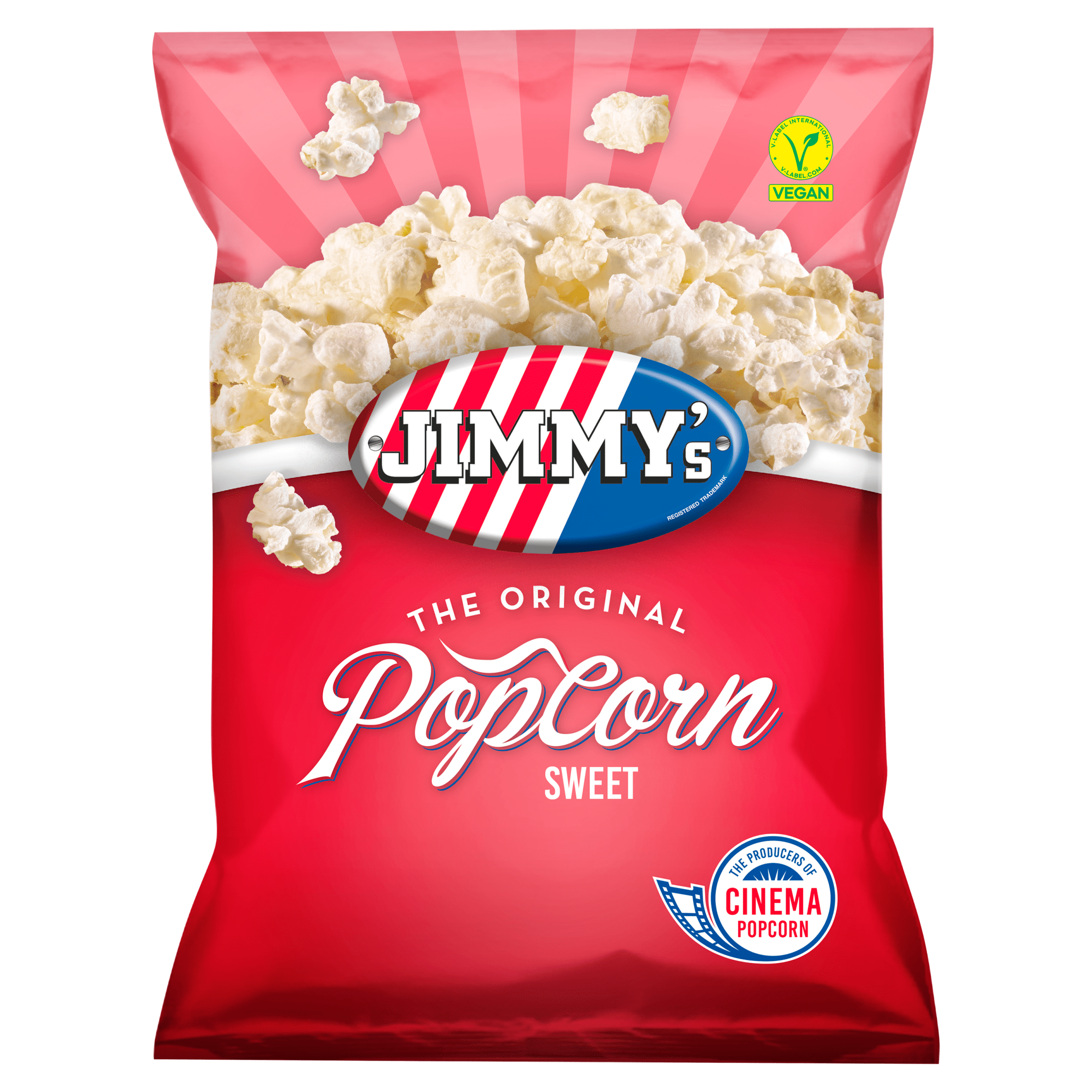 Jimmy's Popcorn original sweet Per Zak 100 g