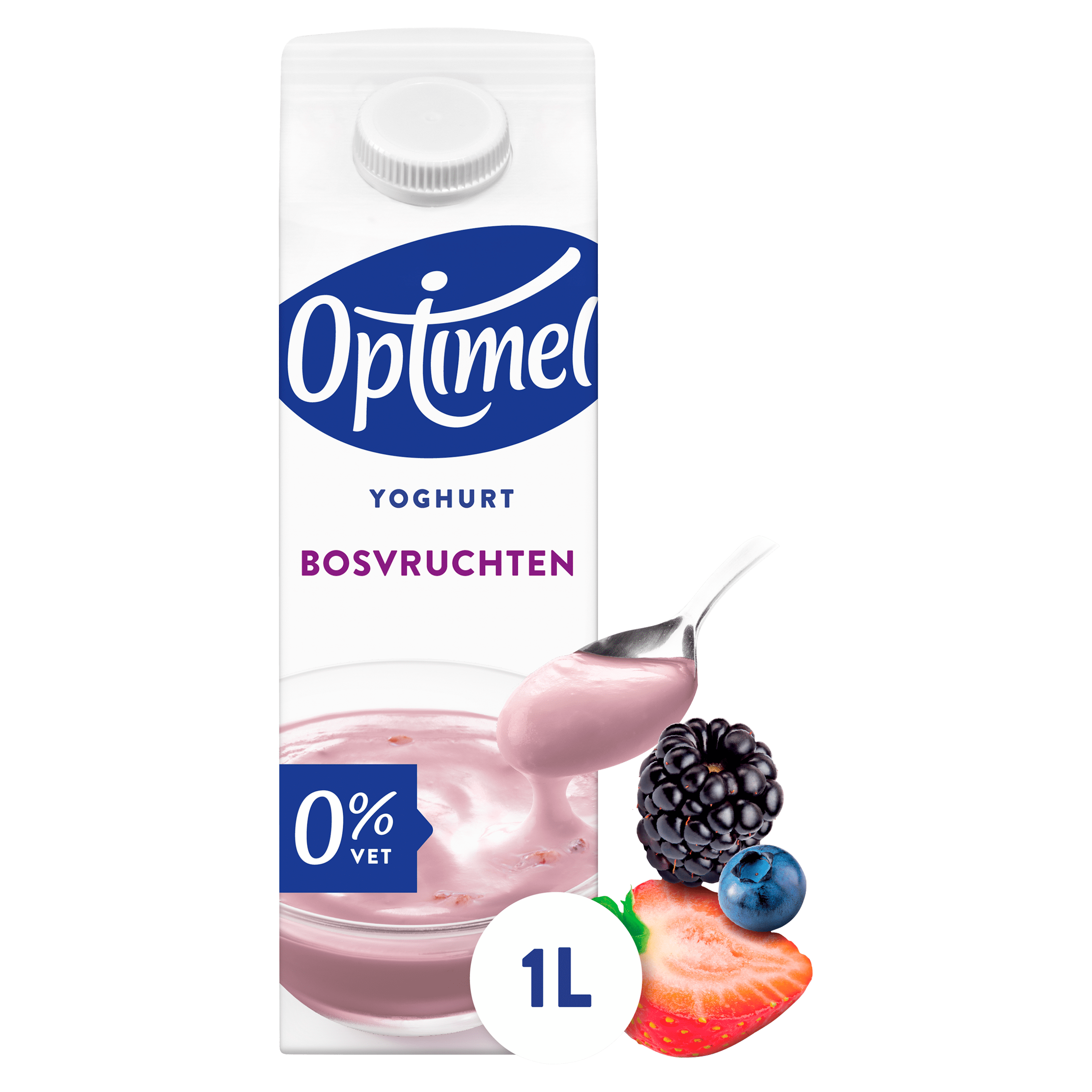 Optimel Yoghurt bosvruchten 0% vet Per Pak 1000 ml
