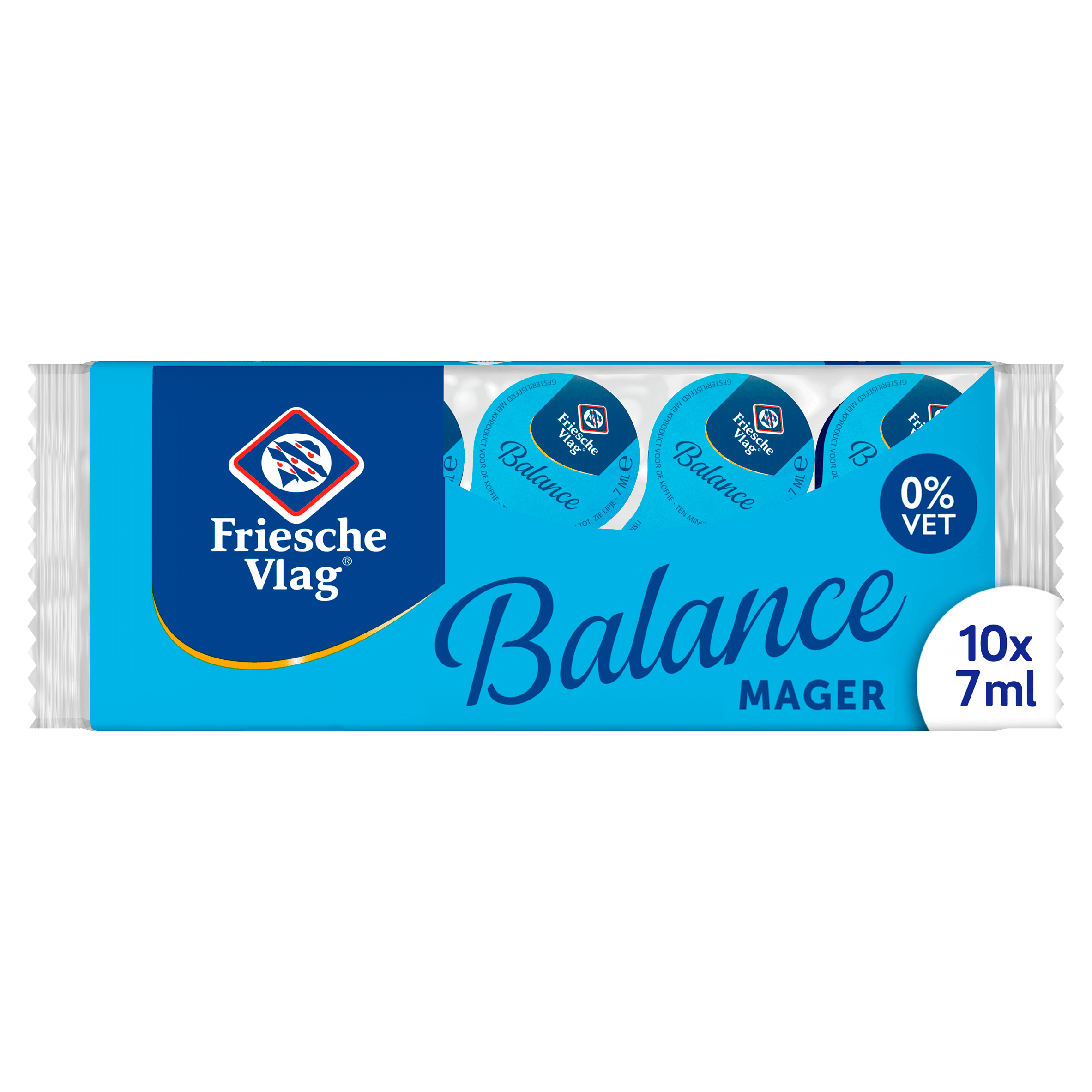 Friesche Vlag Balance 0% vet Koffiemelk cups Per Krimp 10 st