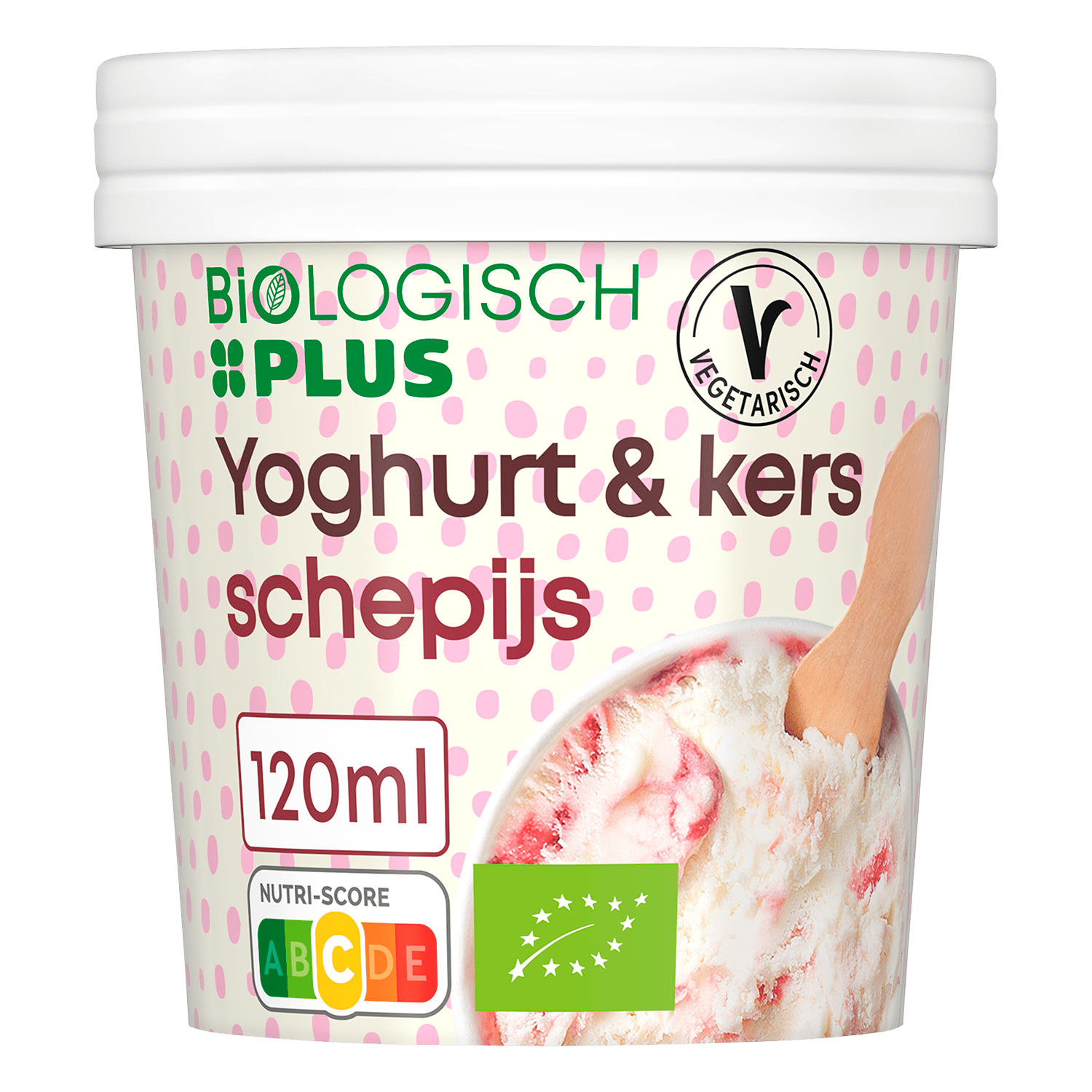 Biologisch PLUS Yoghurt & Kers Per Beker 120 ml