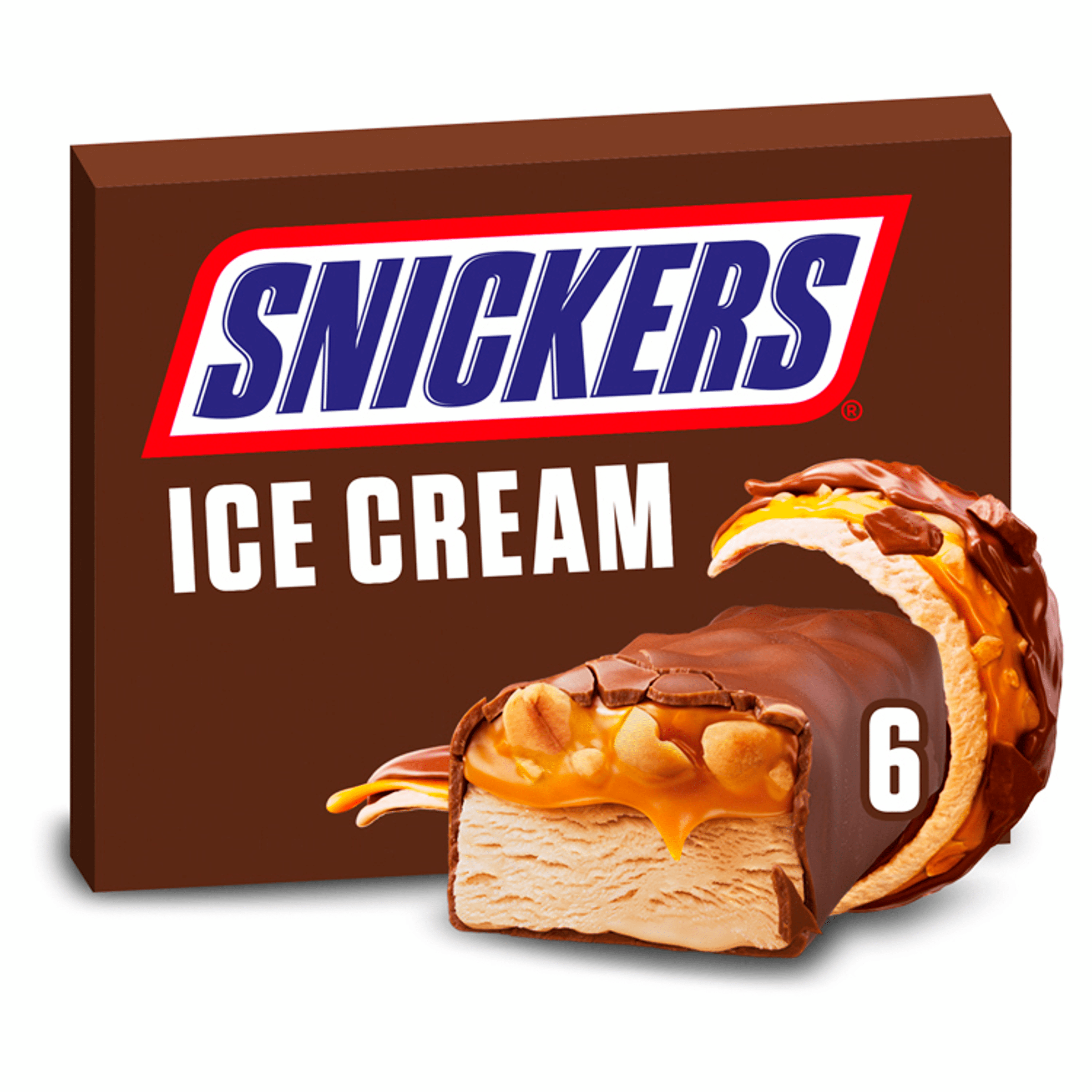 Snickers Melk chocolade karamel ijs multipack Per Doos 6 st