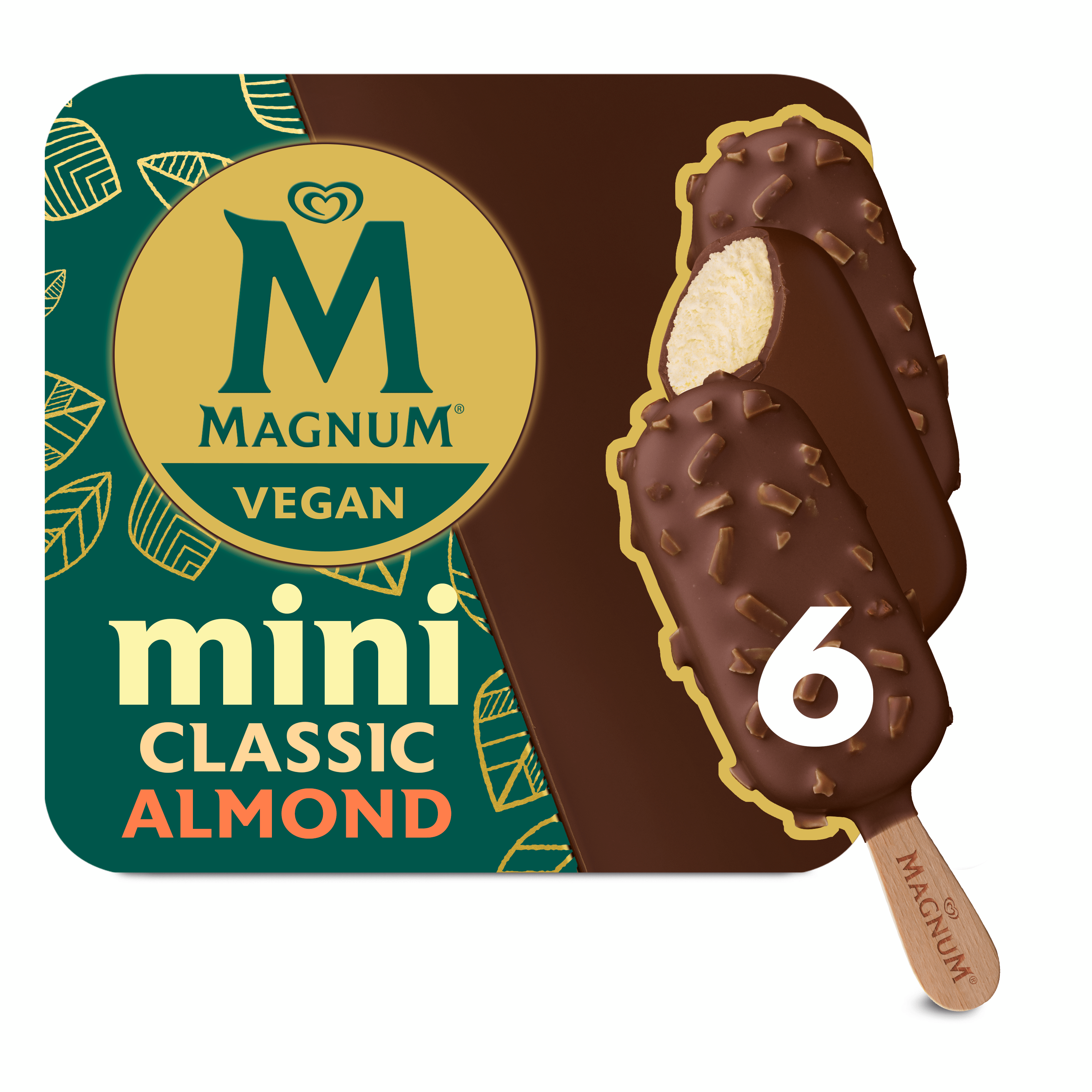 Magnum Mini classic & almond vegan Per Doos 6 st