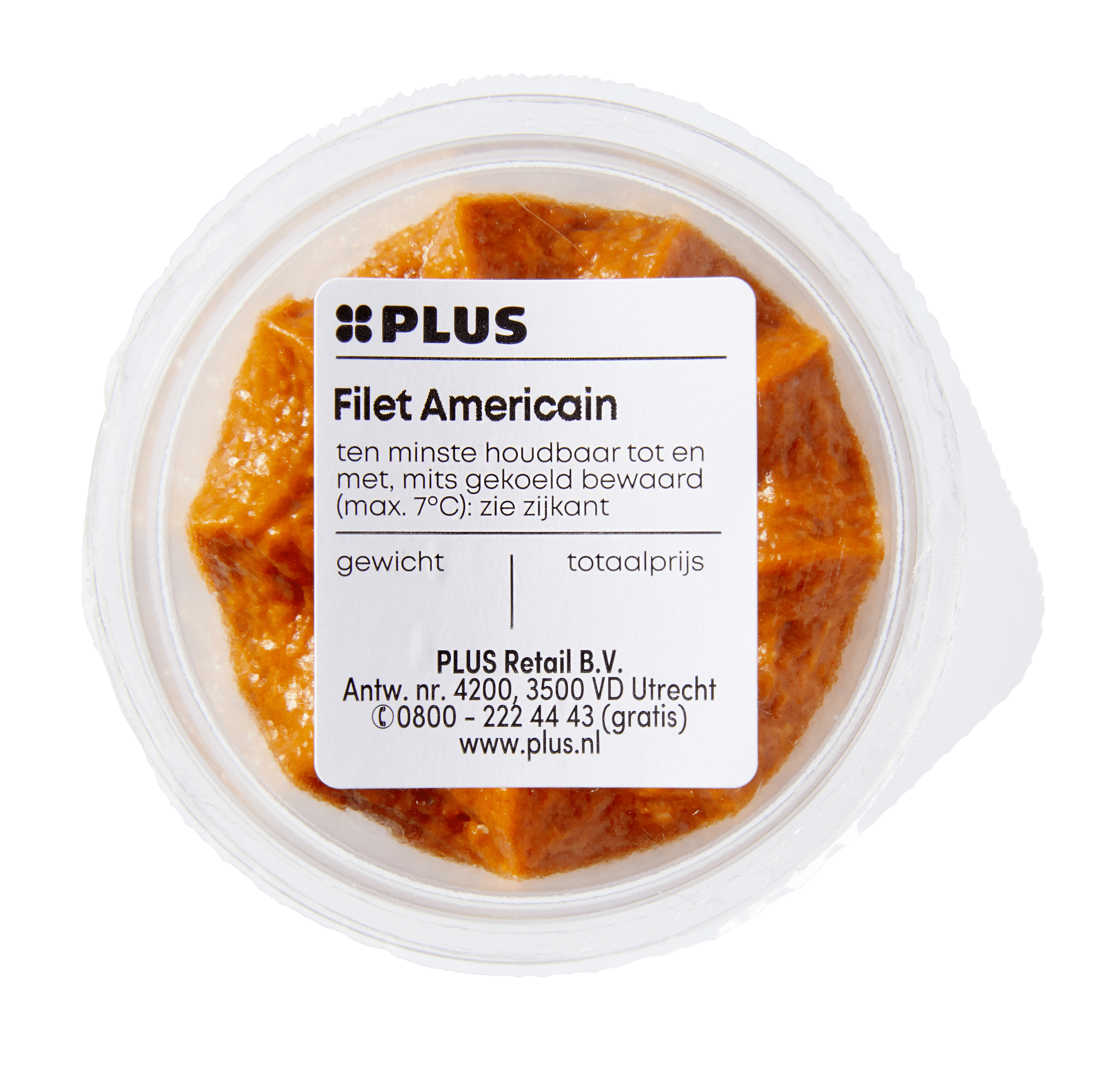 PLUS Filet Americain cup naturel Per Bakje 70 g