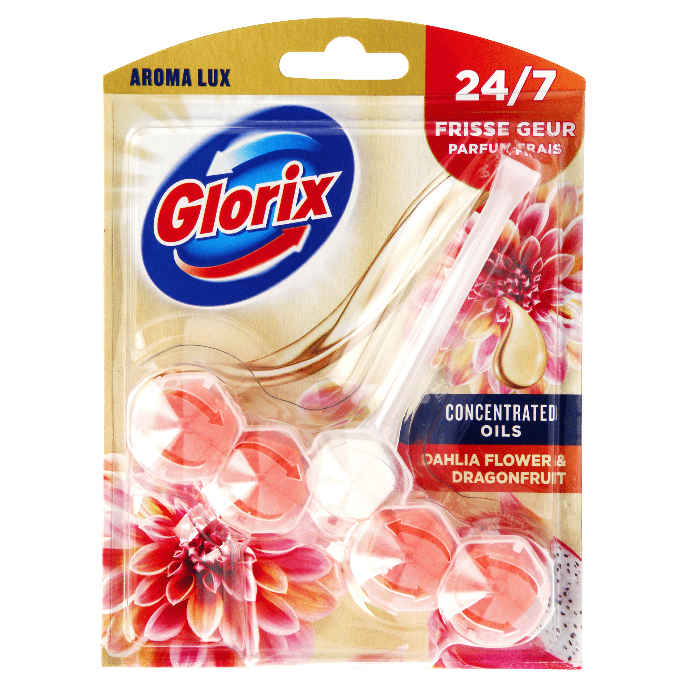 Glorix Toiletblok aroma lux dahlia & dragonfr Per Pak 1 st