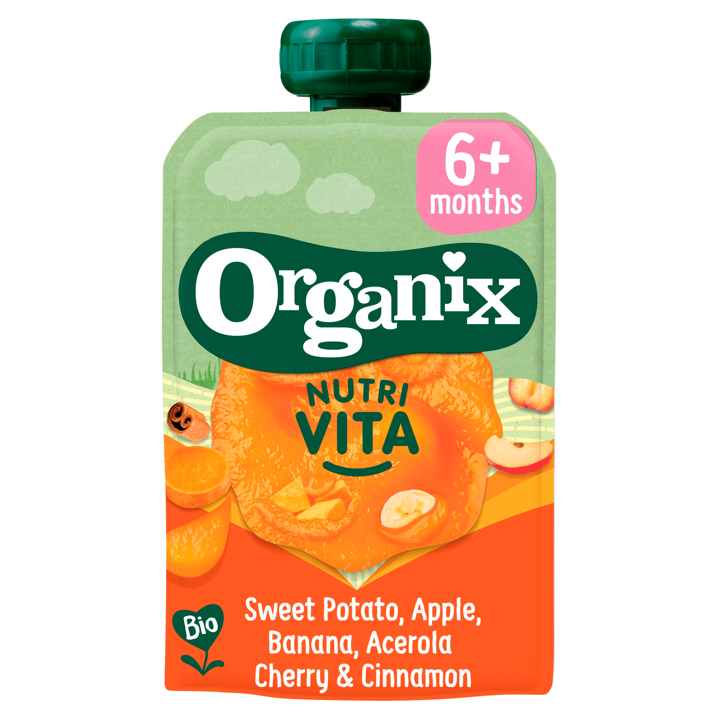 Organix Knijpfruit Zoete Aardappel Kaneel 6+m Per Stazak 100 g