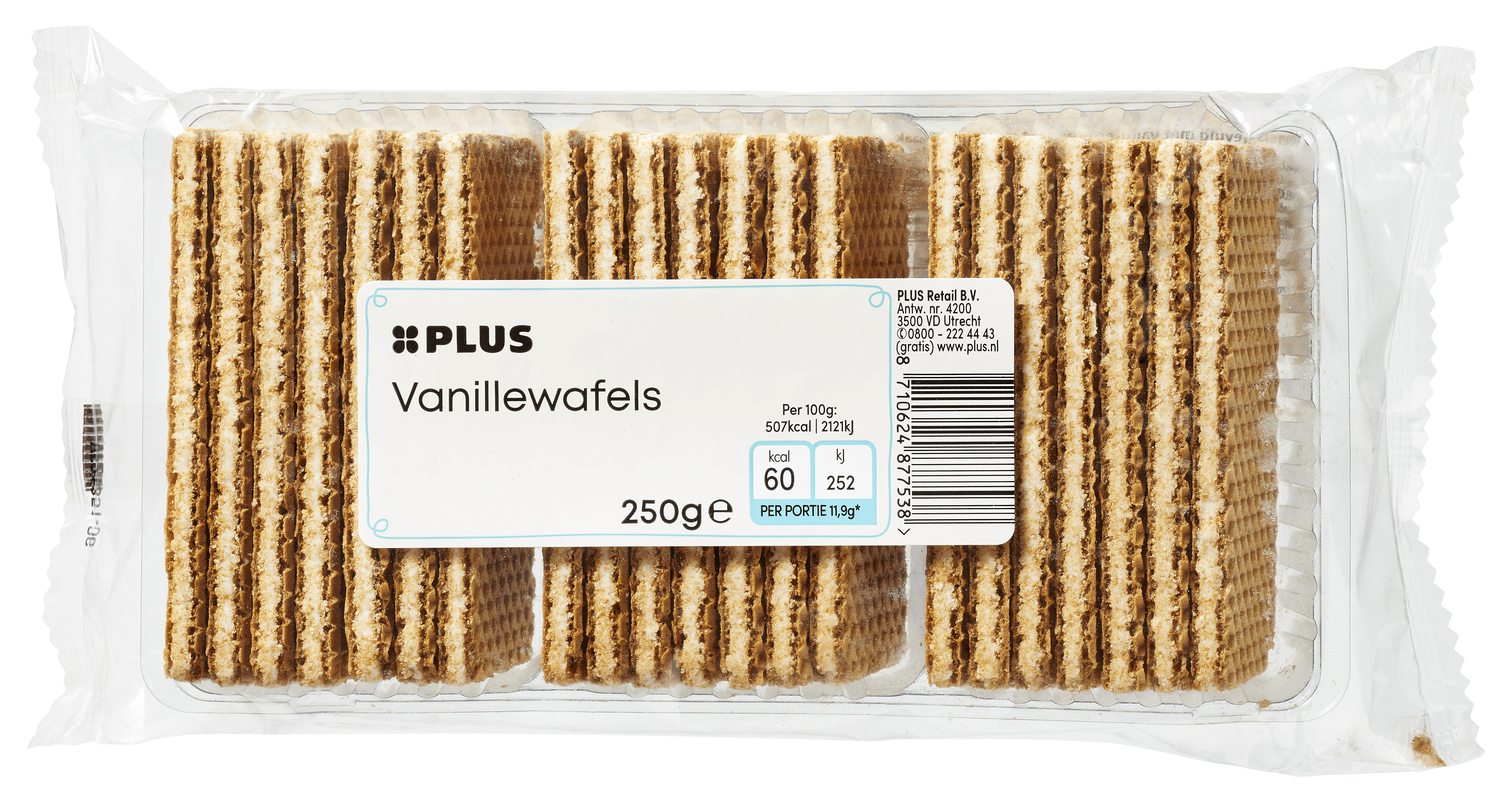 PLUS Vanille wafels Per Tray 21 st