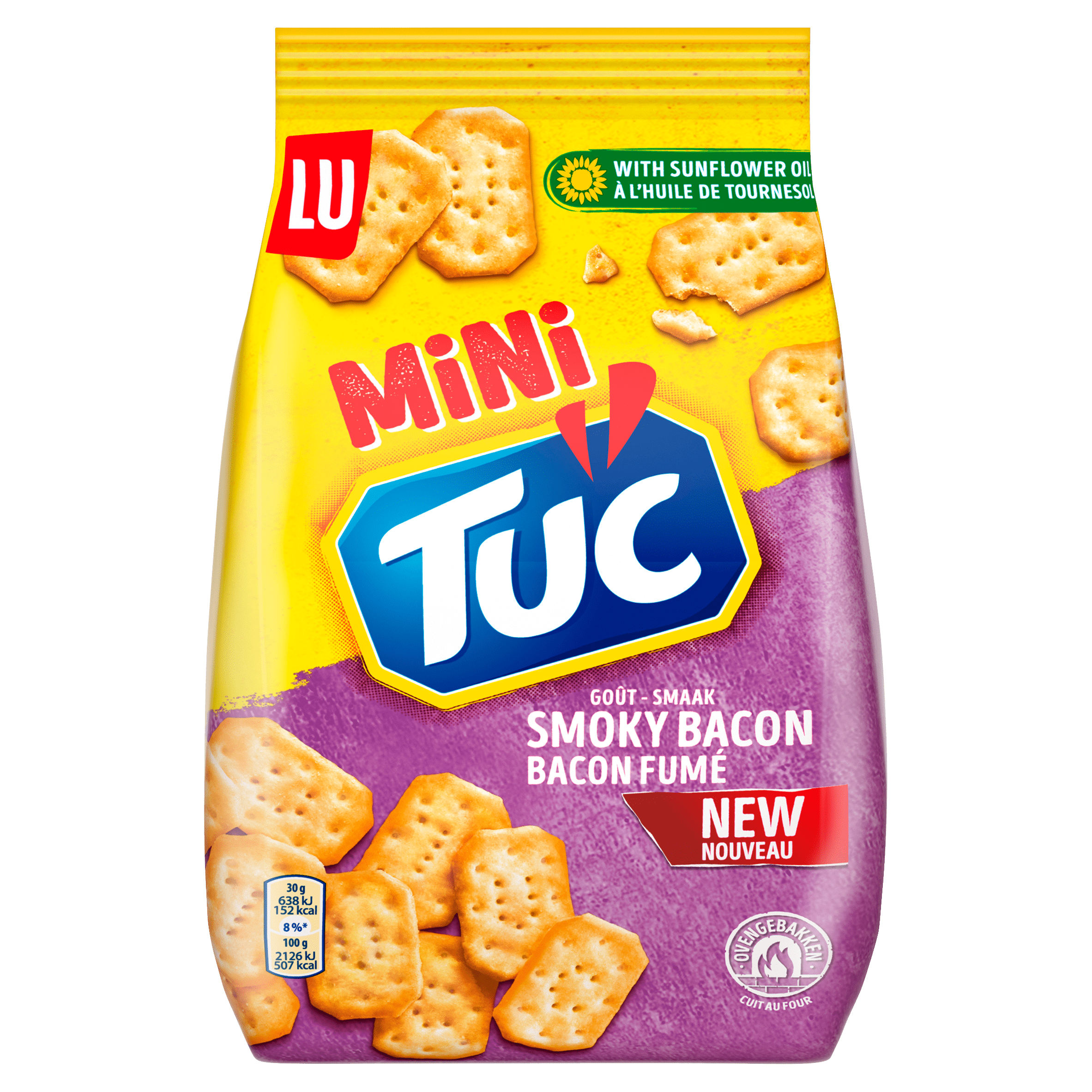 Lu TUC mini zoutjes bacon smaak Per Stazak 100 g