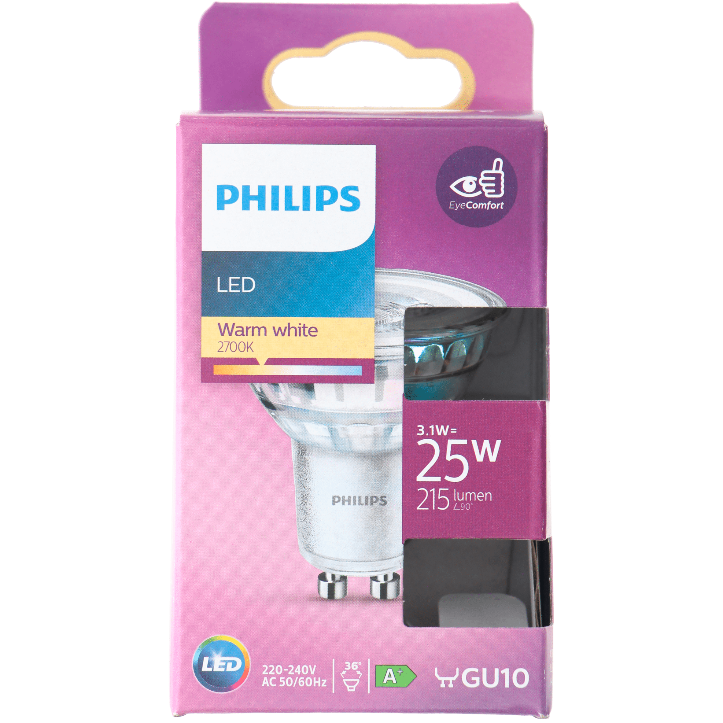 Philips LED 25W spot GU10 niet dimbaar Per Doos 1 st