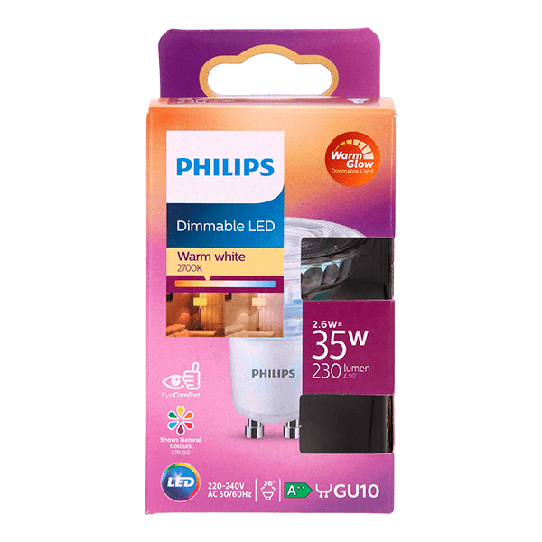 Philips LED 35W spot GU10 dimbaar Per Doos 1 st