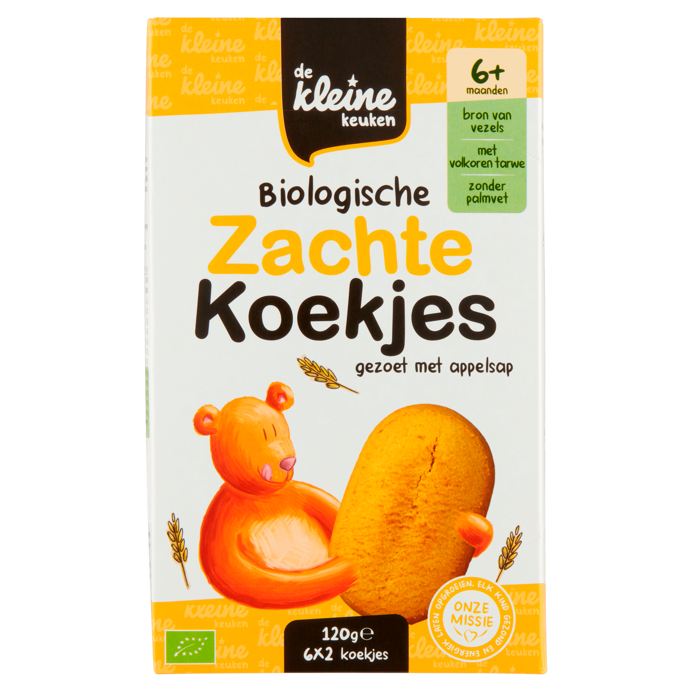 De Kleine Keuken Biologische zachte koekjes 6+ Per Doos 120 g