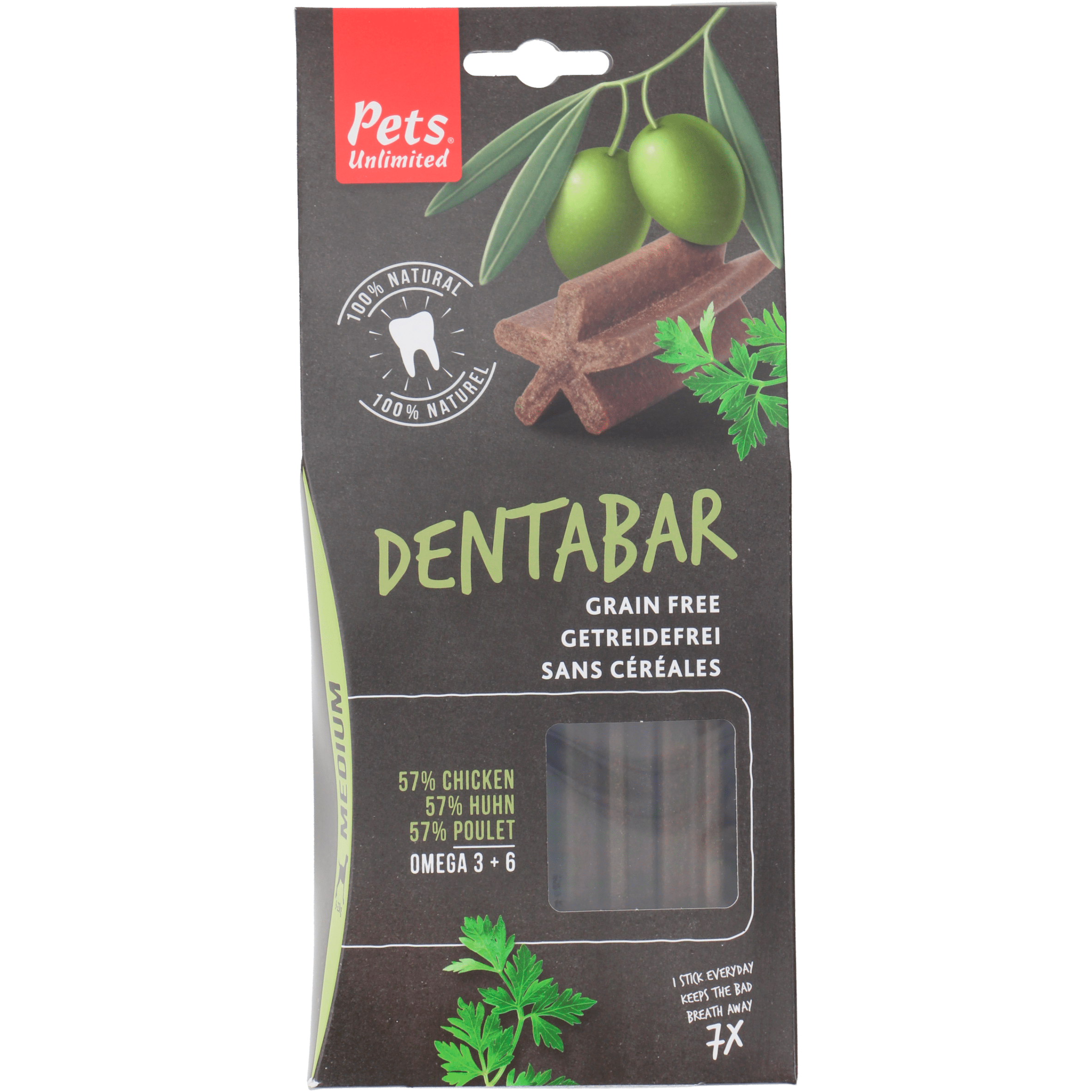 Pets Unlimited Dentabar medium Per Zak 7 st