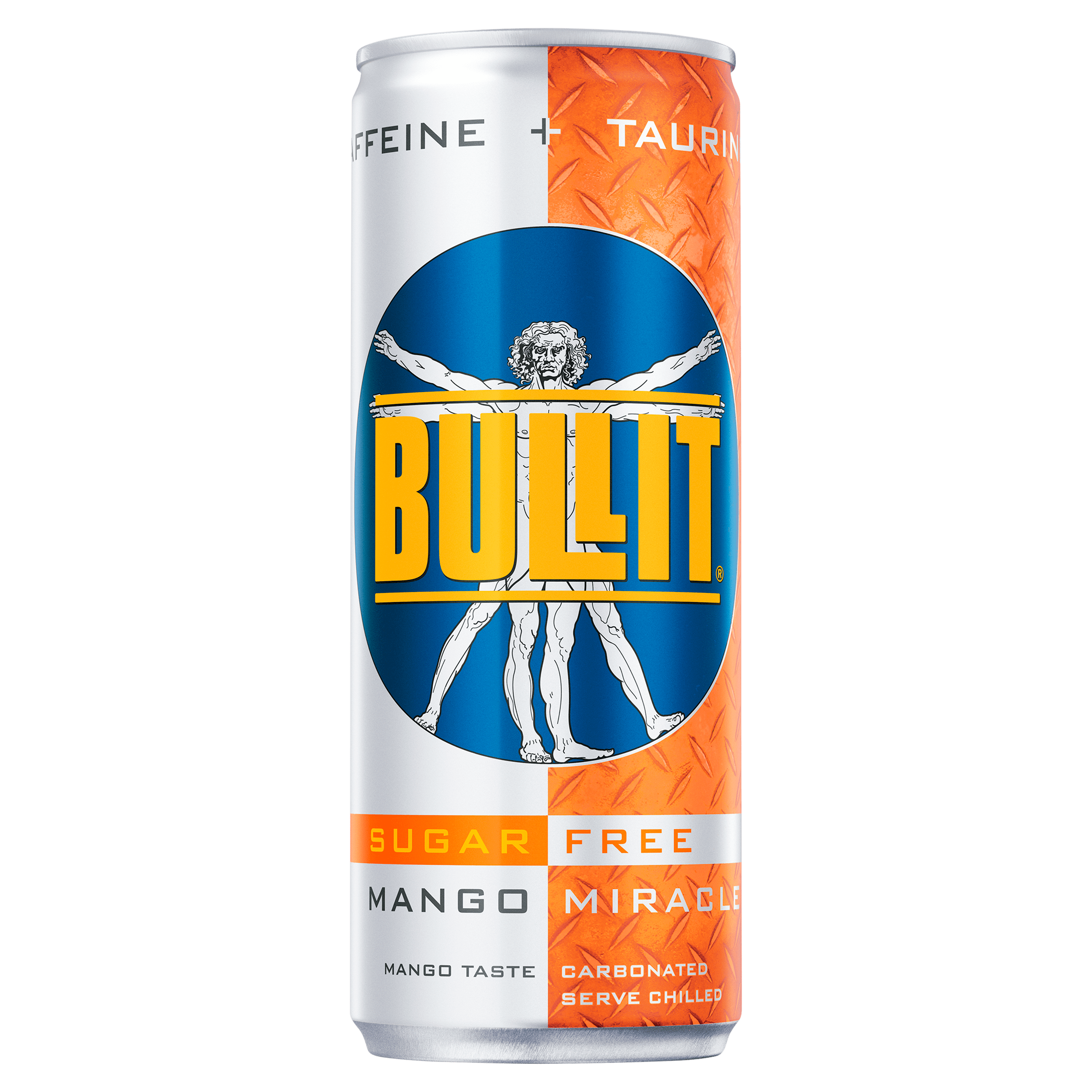 Bullit Energydrink sugar free mango miracle Per Blik 250 ml