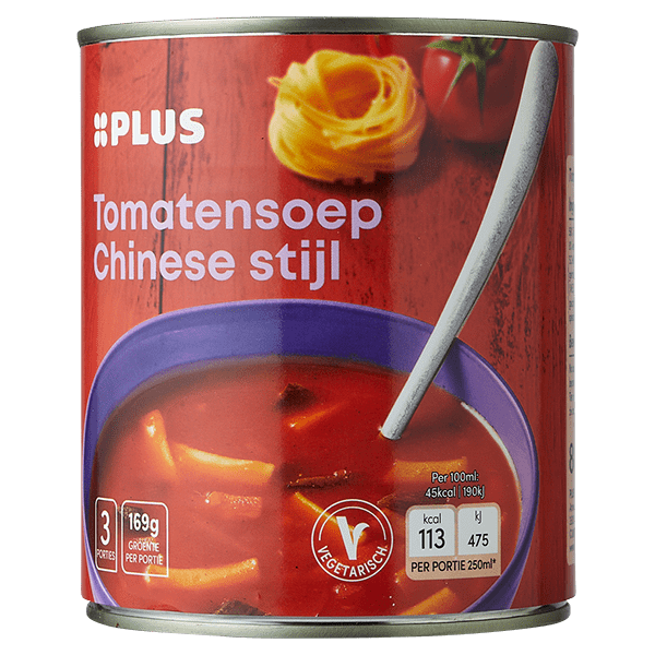 PLUS Chinese tomatensoep Per Blik 800 ml