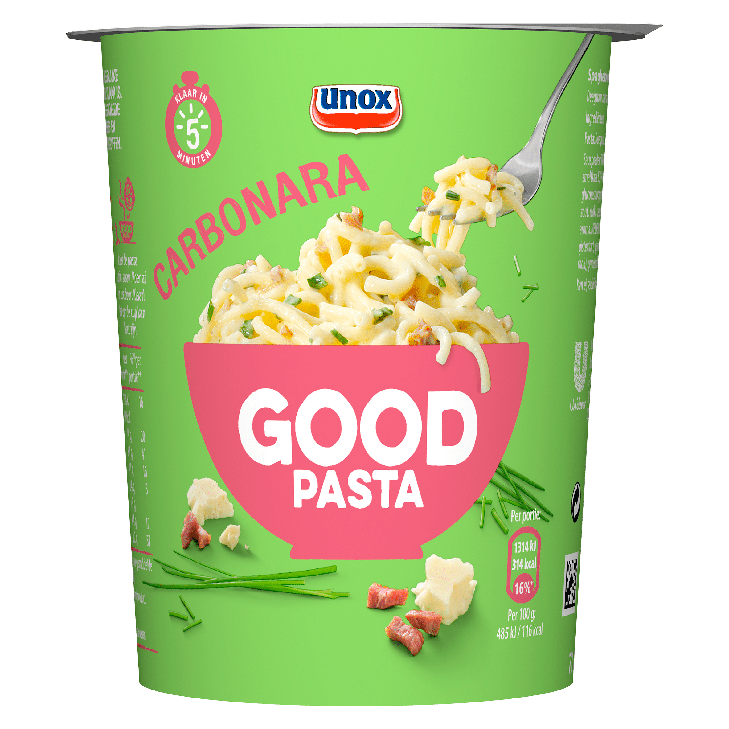 Unox Good Pasta Carbonara Per Beker 71 g
