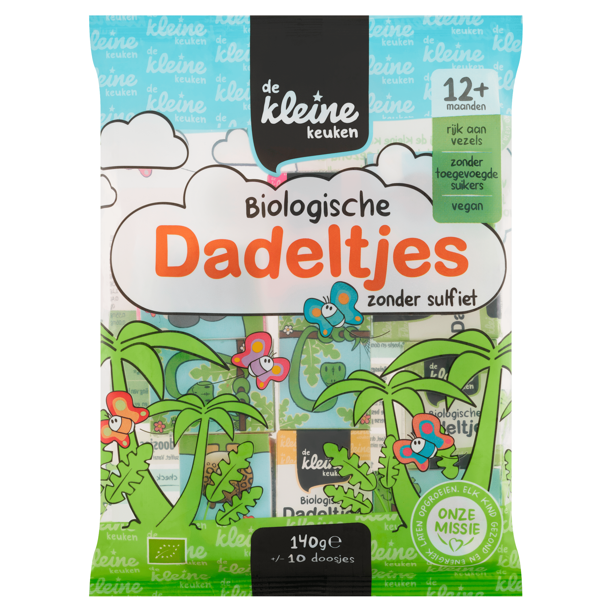 De Kleine Keuken Biologische dadeltjes 12+ Per Zakje 140 g