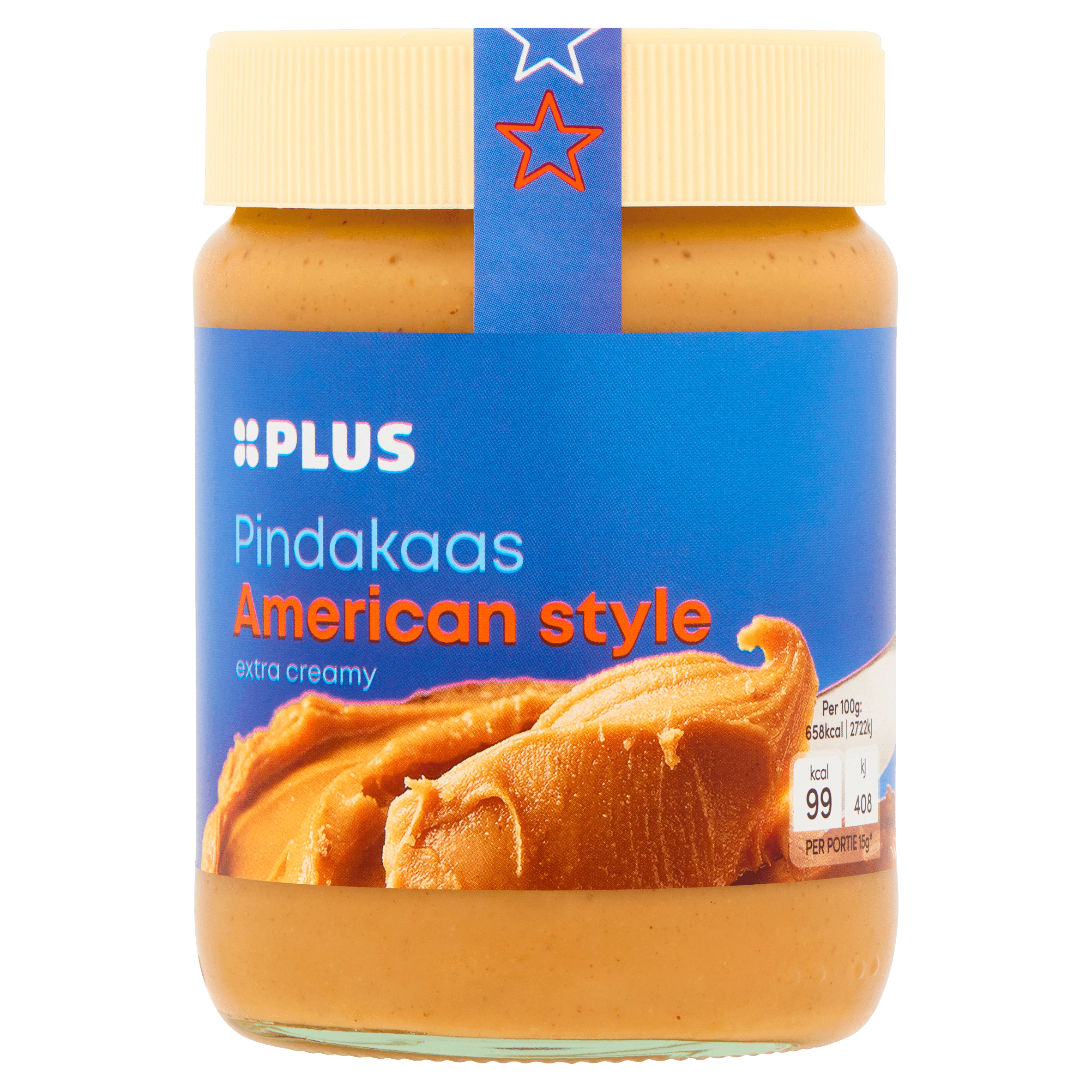 PLUS Pindakaas American style Per Pot 350 g - PLUS