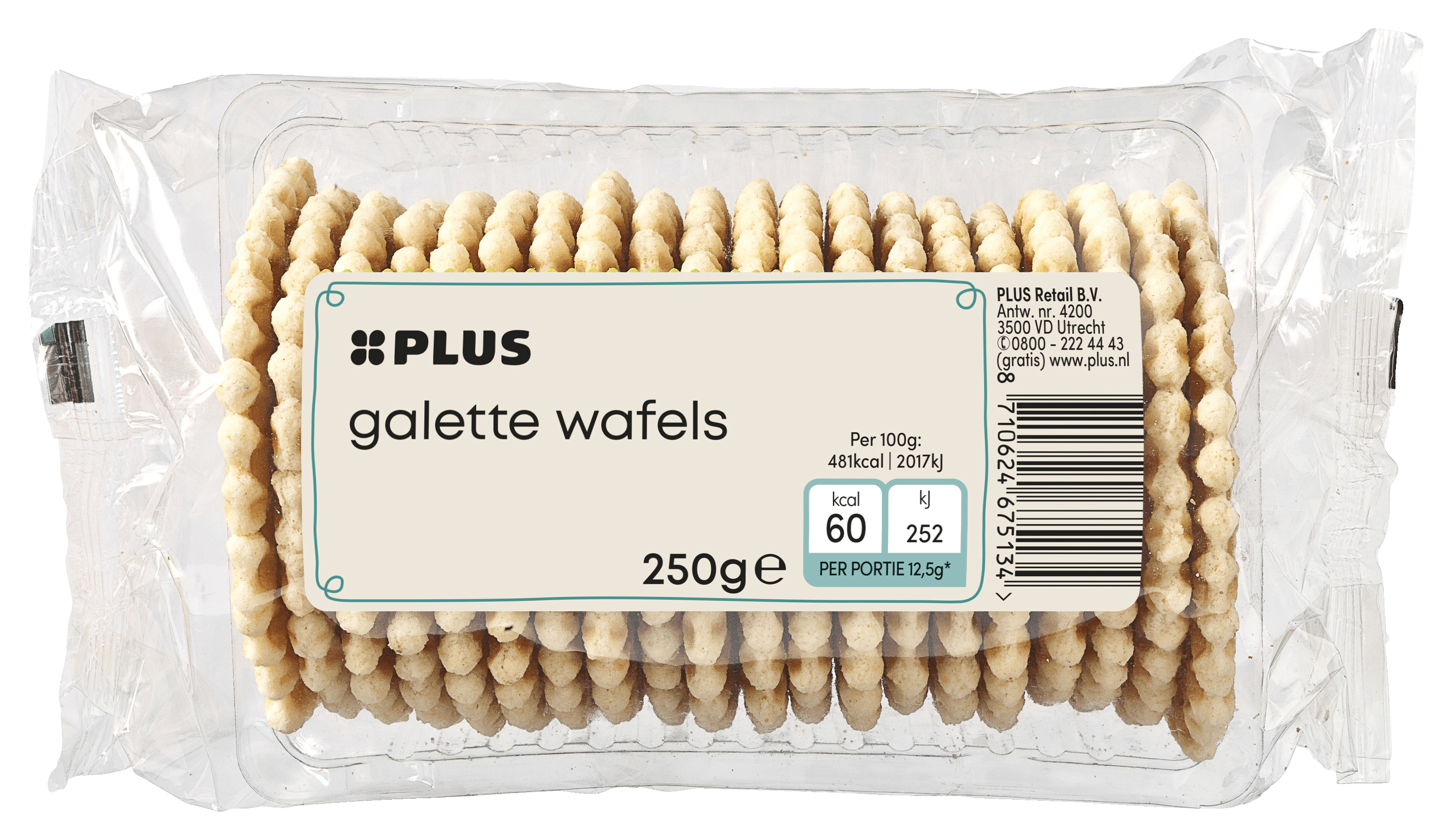 PLUS Galette wafels Per Wikkel 250 g