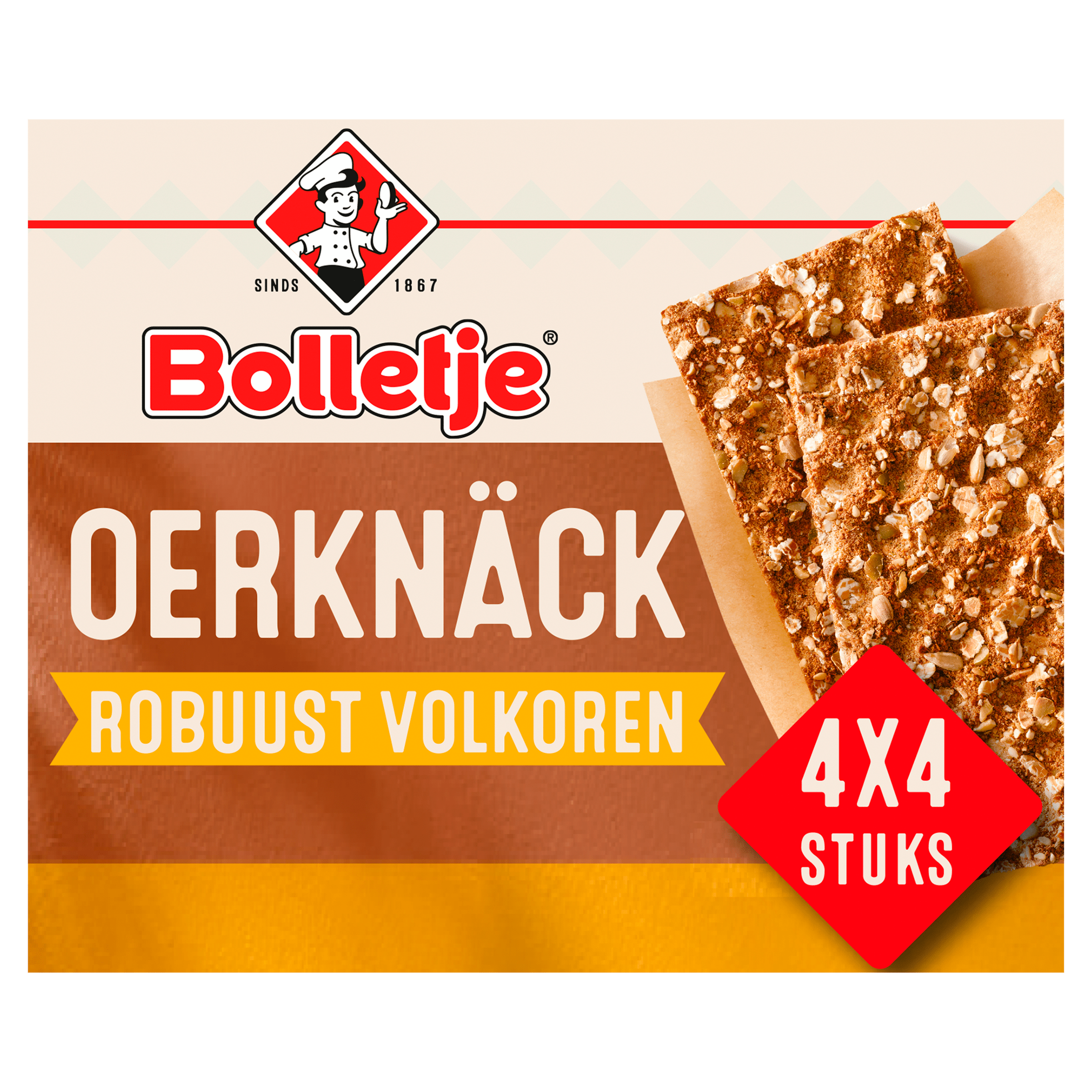 Bolletje Knackebrod oerknack robuust volkoren Per Doos 285 g